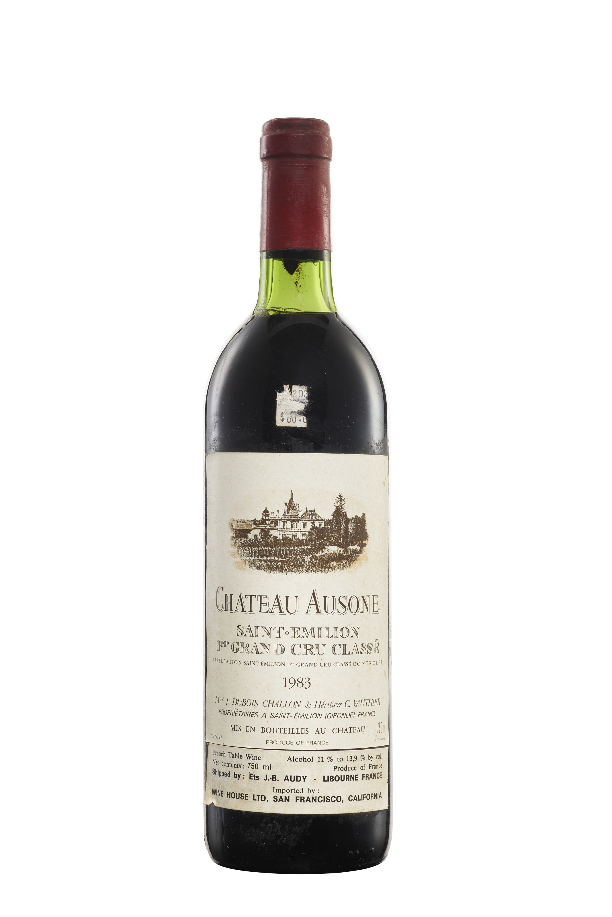 Château Ausone 1983, Saint-Emilion, 1er grand cru classéCorroded and ...