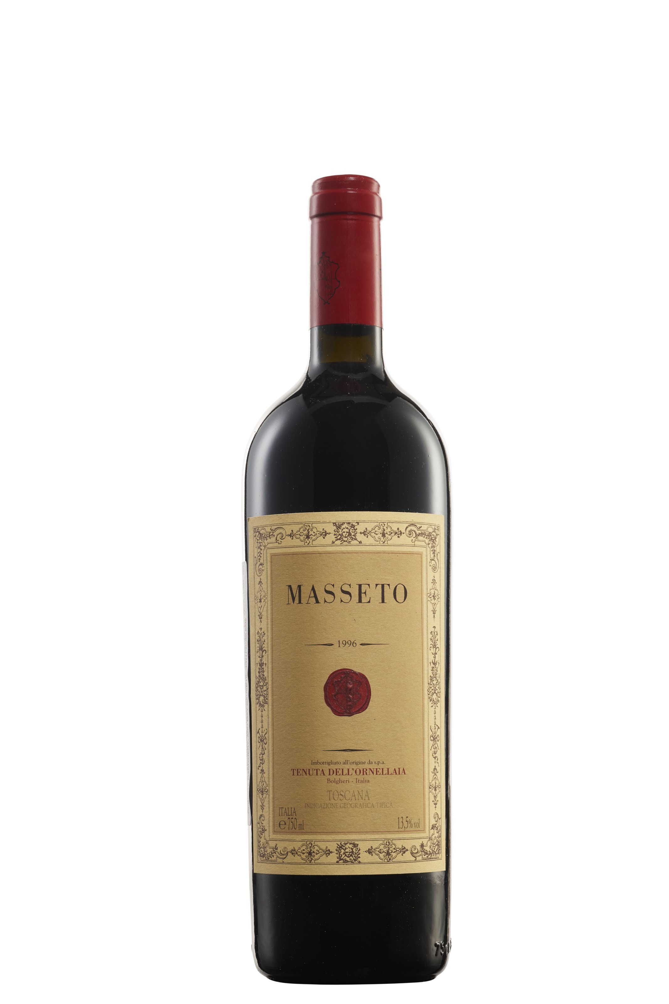 Masseto 1996, TuscanyGood appearanceLevels base of neckTwo 6-bottle ...