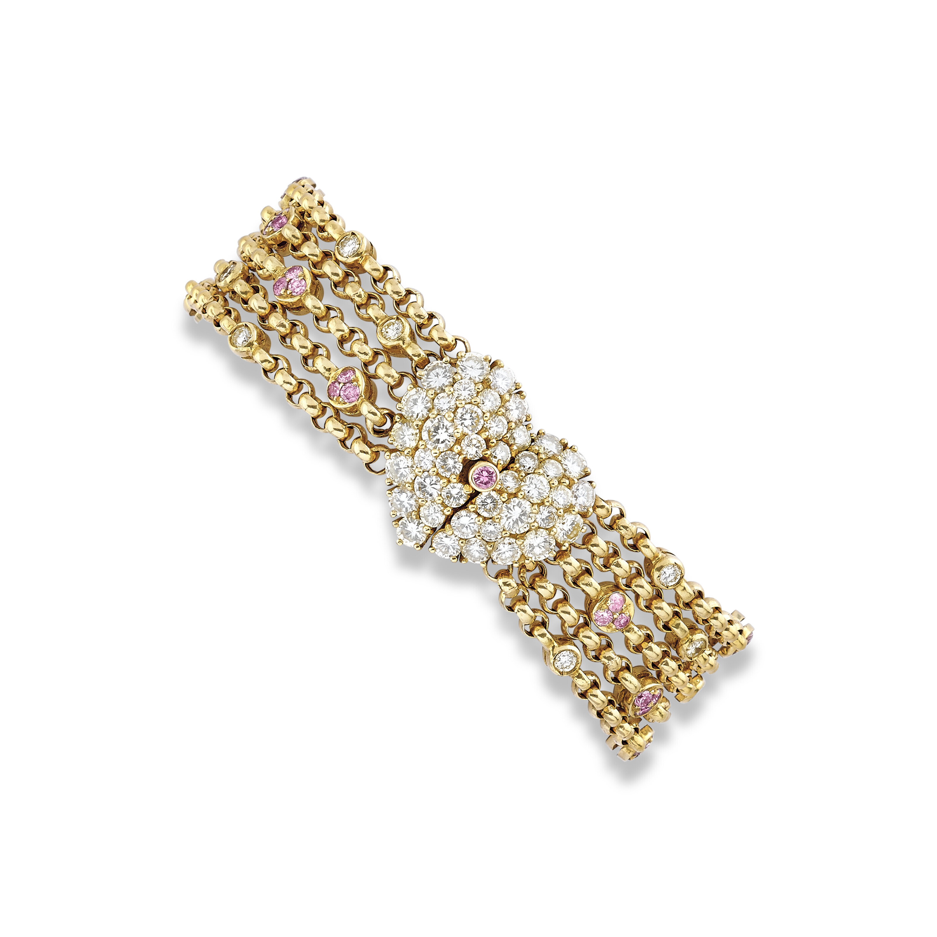 BRACCIALE IN DIAMANTI E DIAMANTI COLORATI, | Christie’s