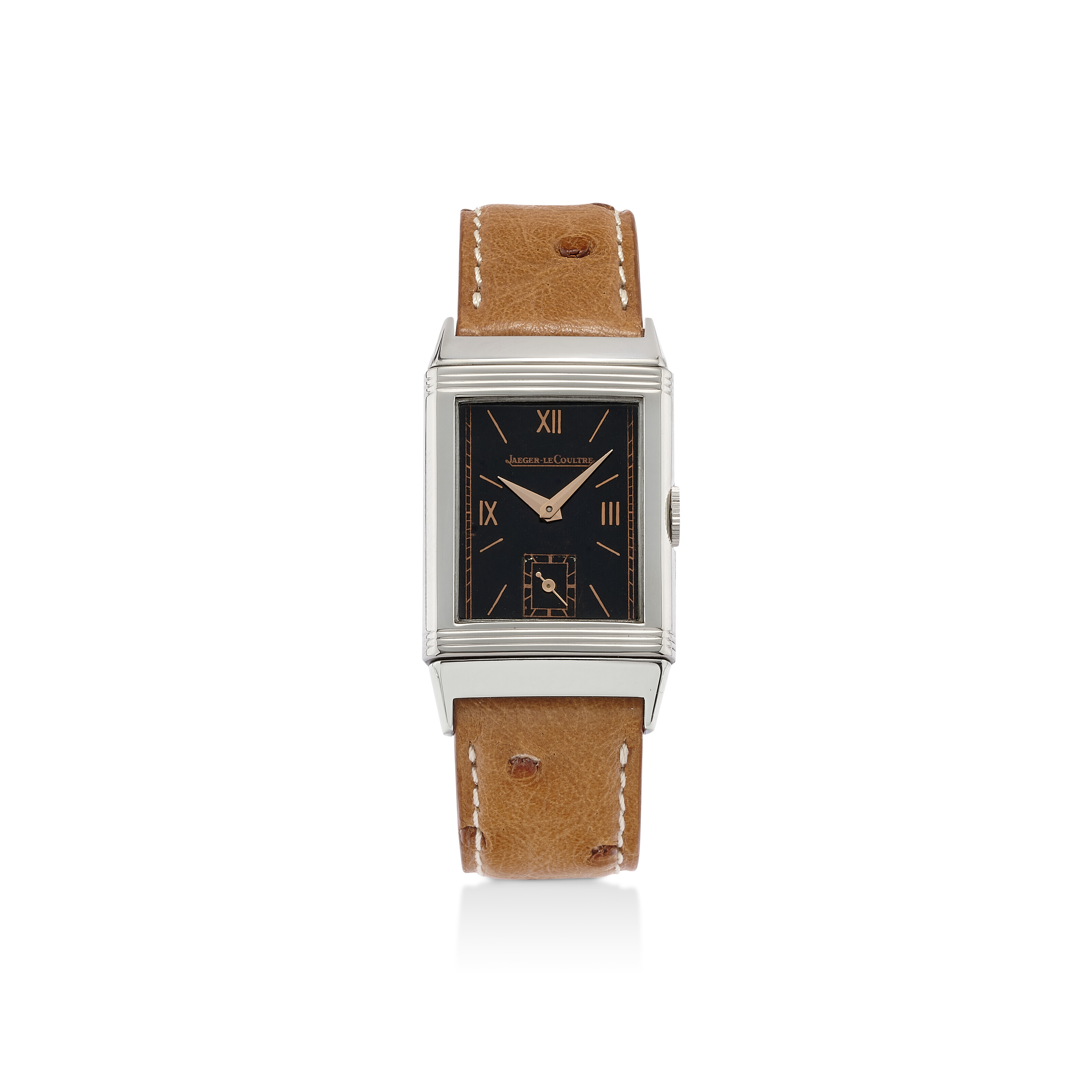 JAEGER LECOULTRE, REVERSO IN ACCIAIO, REF. 201, CASSA NO. 15988 ...