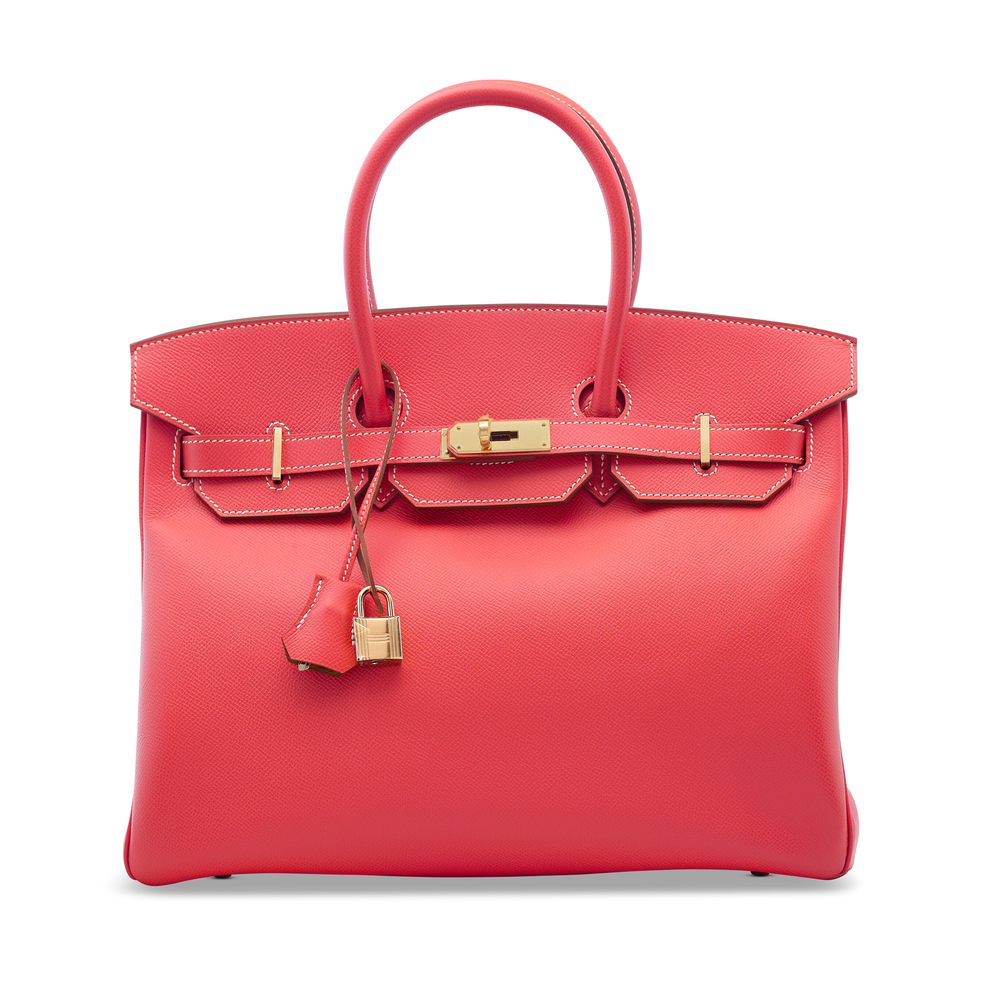 A LIMITED EDITION ROSE JAIPUR & GOLD EPSOM LEATHER CANDY BIRKIN 35 WITH ...