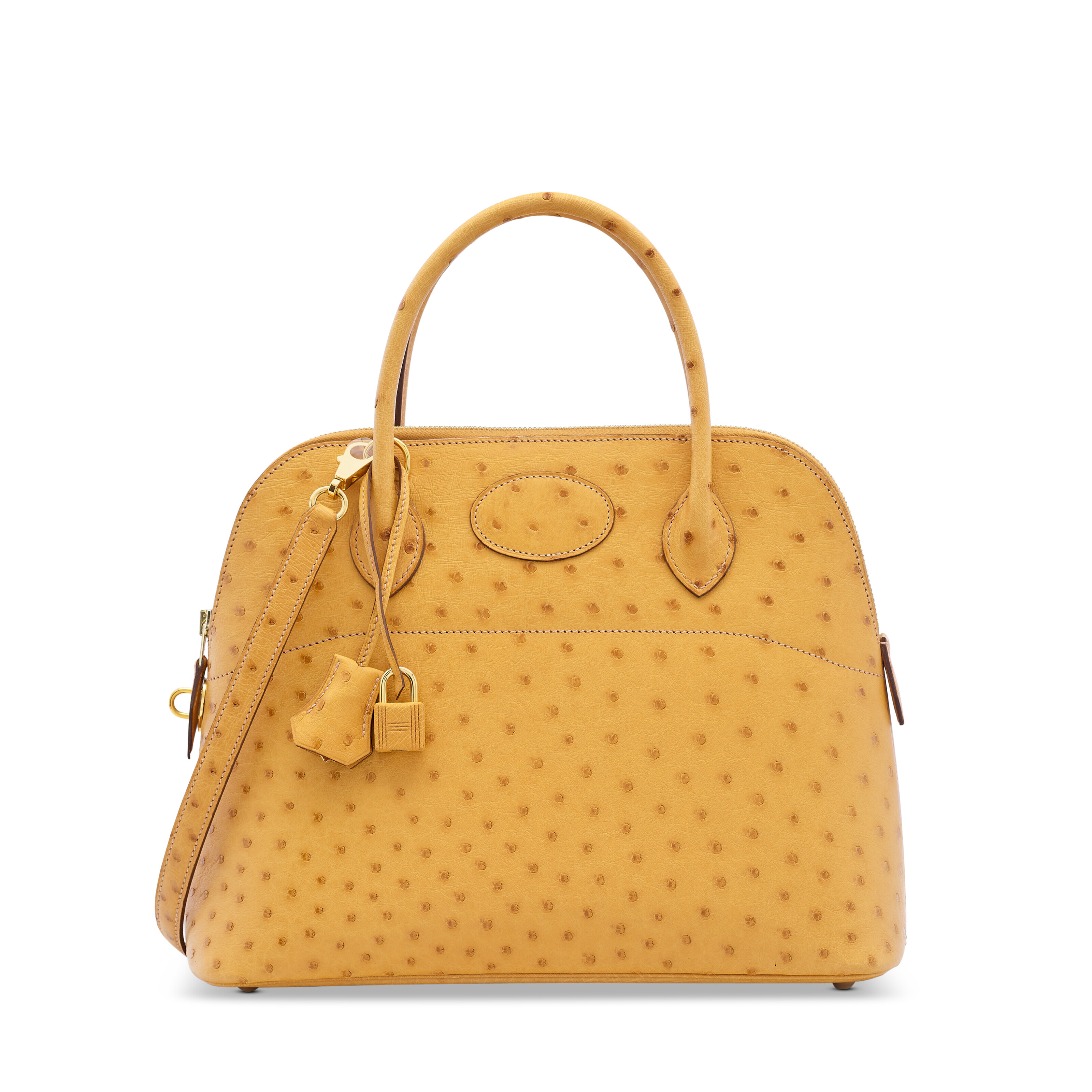 A SAFRAN OSTRICH BOLIDE 31 WITH GOLD HARDWARE, HERMÈS, 2008 | Christie’s