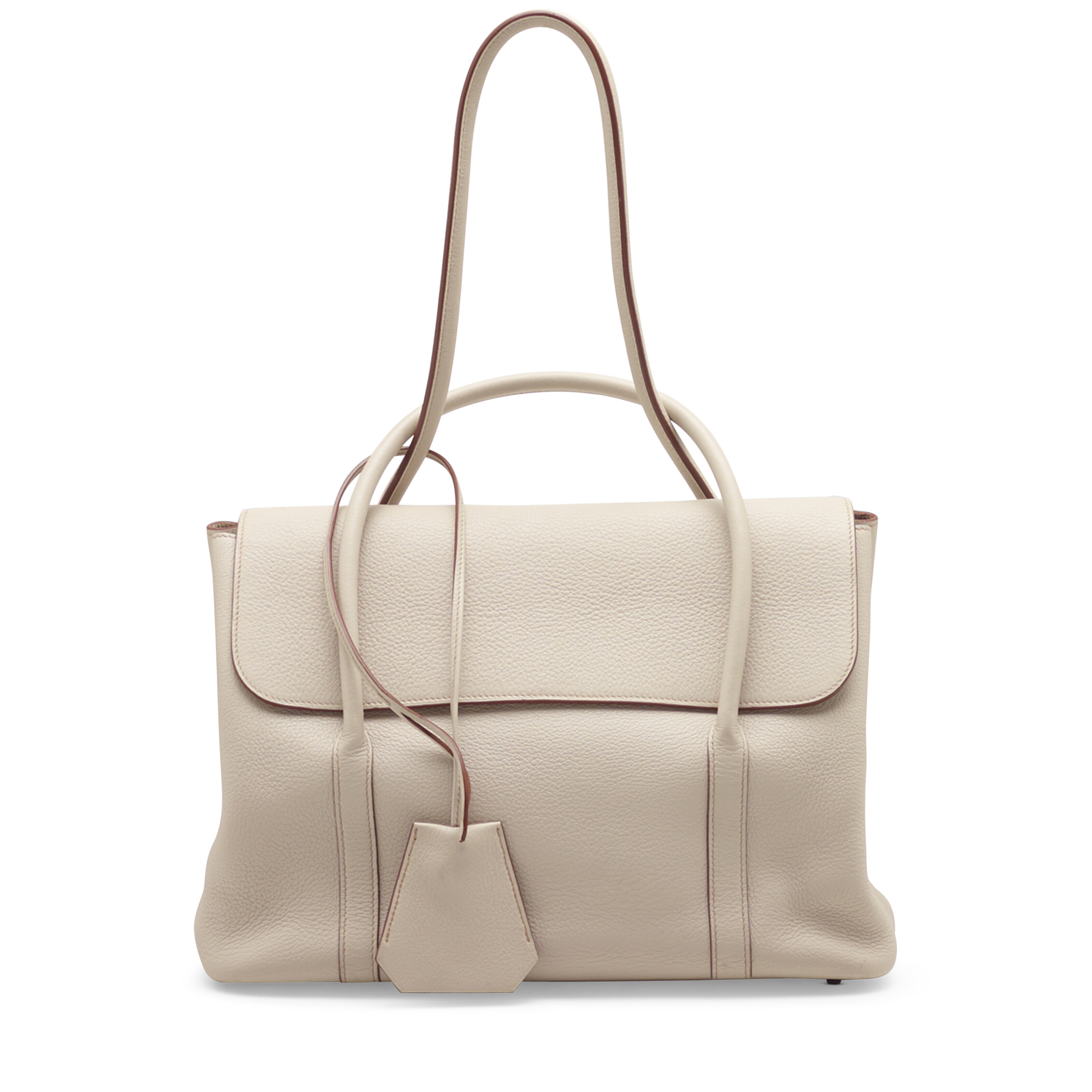 A PARCHEMIN CLÉMENCE LEATHER INITIAL 33 WITH PALLADIUM HARDWARE, HERMÈS ...