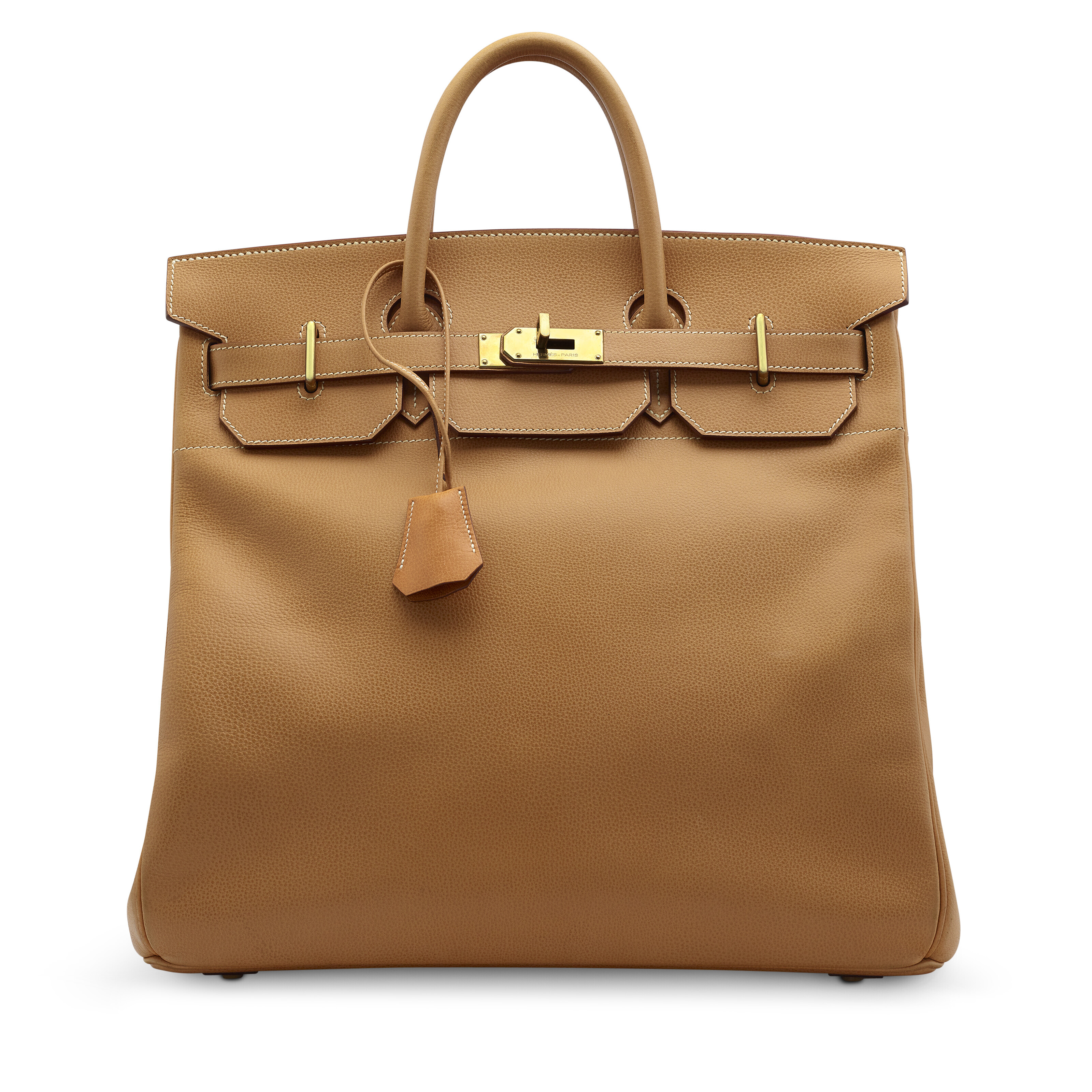 A NATUREL VACHE LIÉGÉE HAC BIRKIN 50 WITH GOLD HARDWARE, HERMÈS, 2004 ...