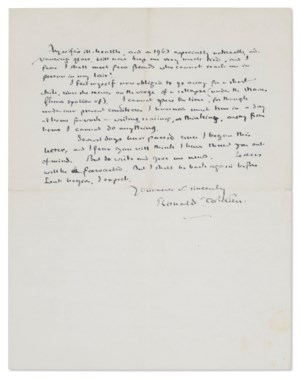 On the death of C.S. Lewis and Lord of the Rings, J.R.R. Tolkien, 1964 ...