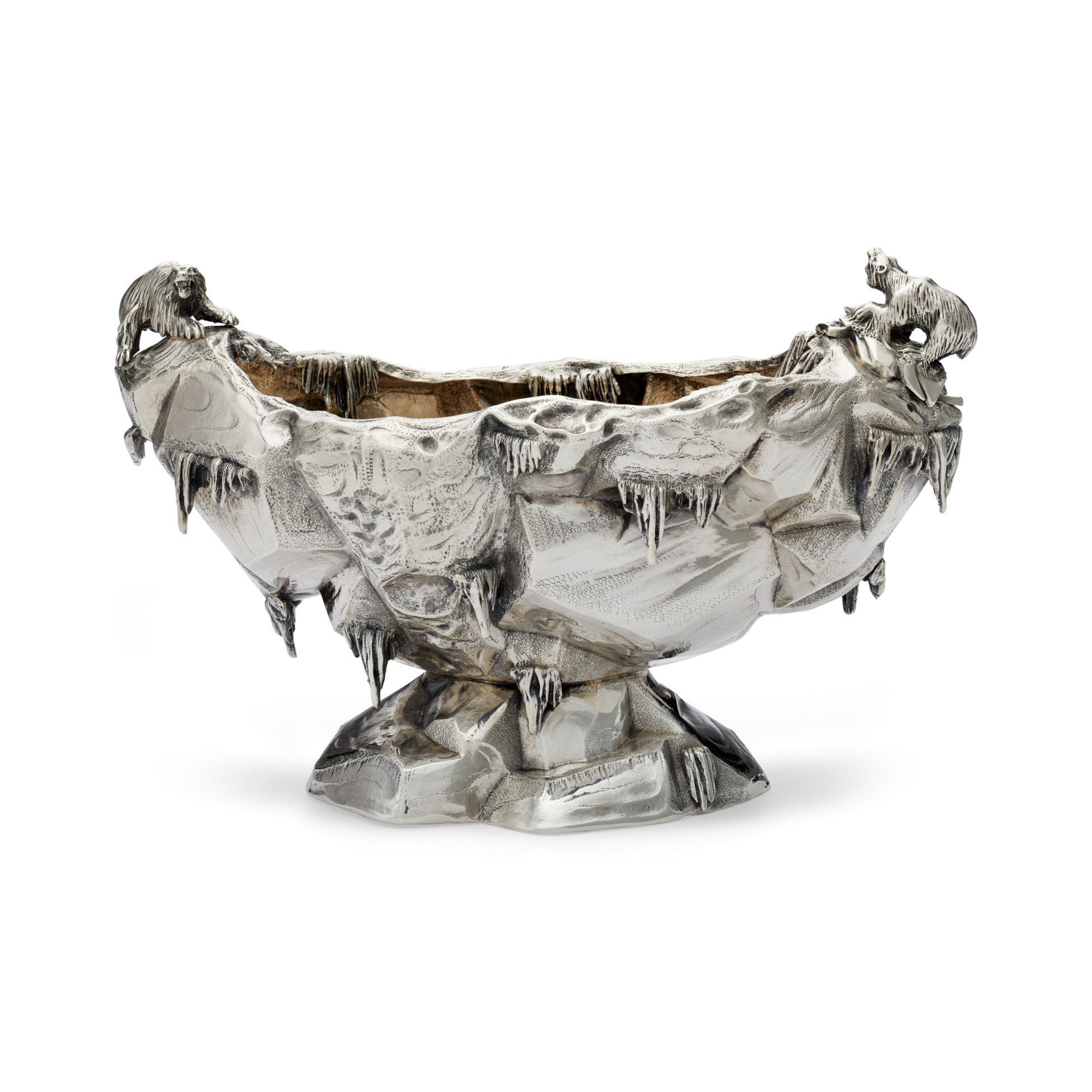 AN AMERICAN SILVER ICE BOWL, MARK OF GORHAM MFG. CO., PROVIDENCE, RHODE ...