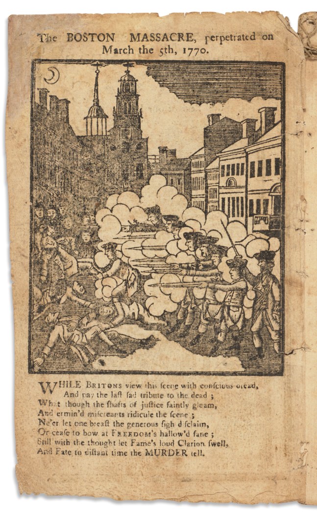 The Boston Massacre, Paul Revere, 1771 | Christie's