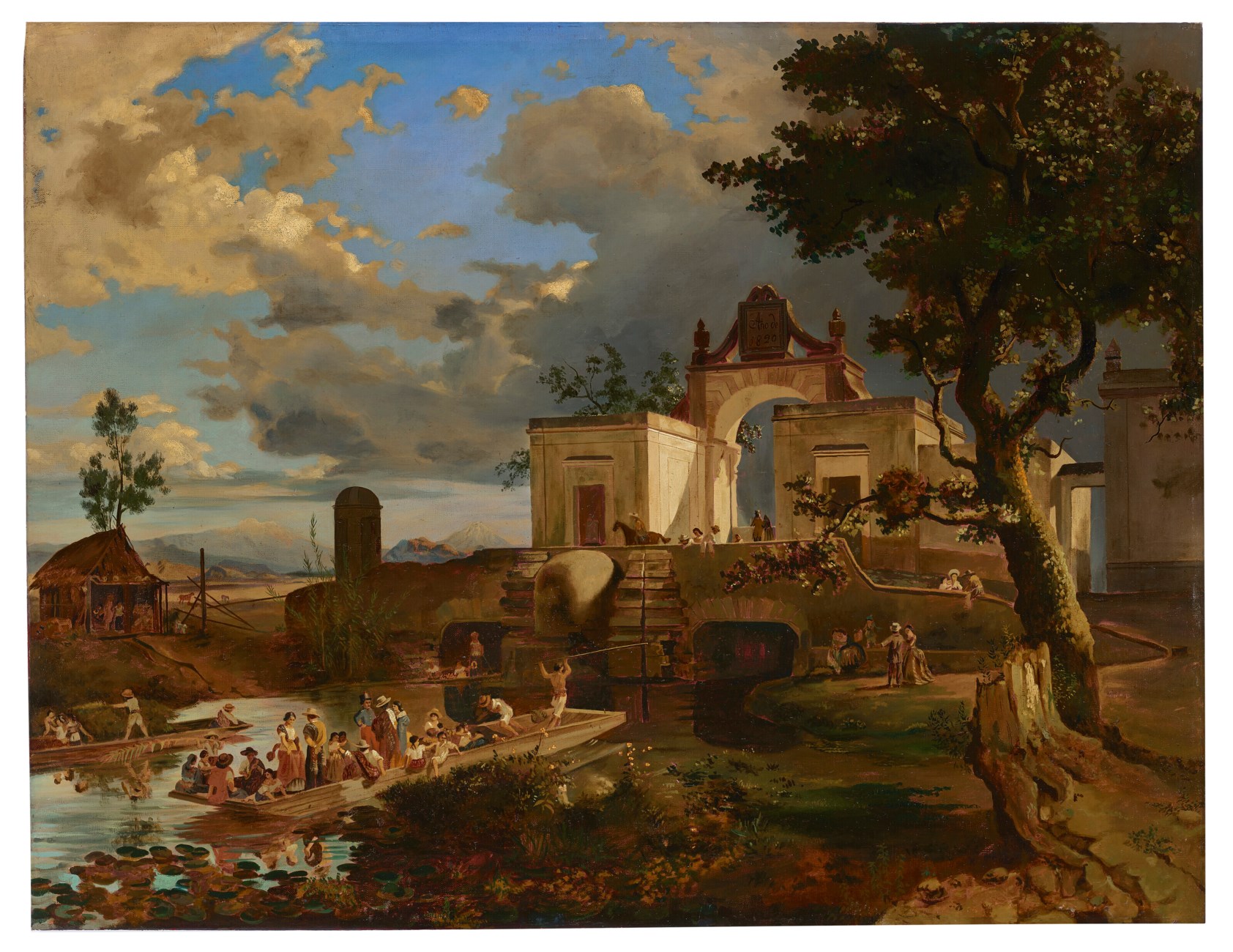 EUGENIO LANDESIO (1810-1879), Paesaggio con Corzo d’Acqua (La Garita de ...