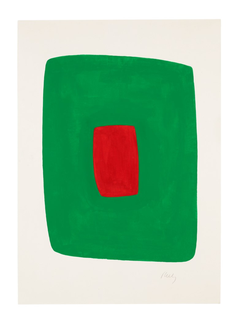 ELLSWORTH KELLY (1923-2015), Untitled - Green with Red | Christie's