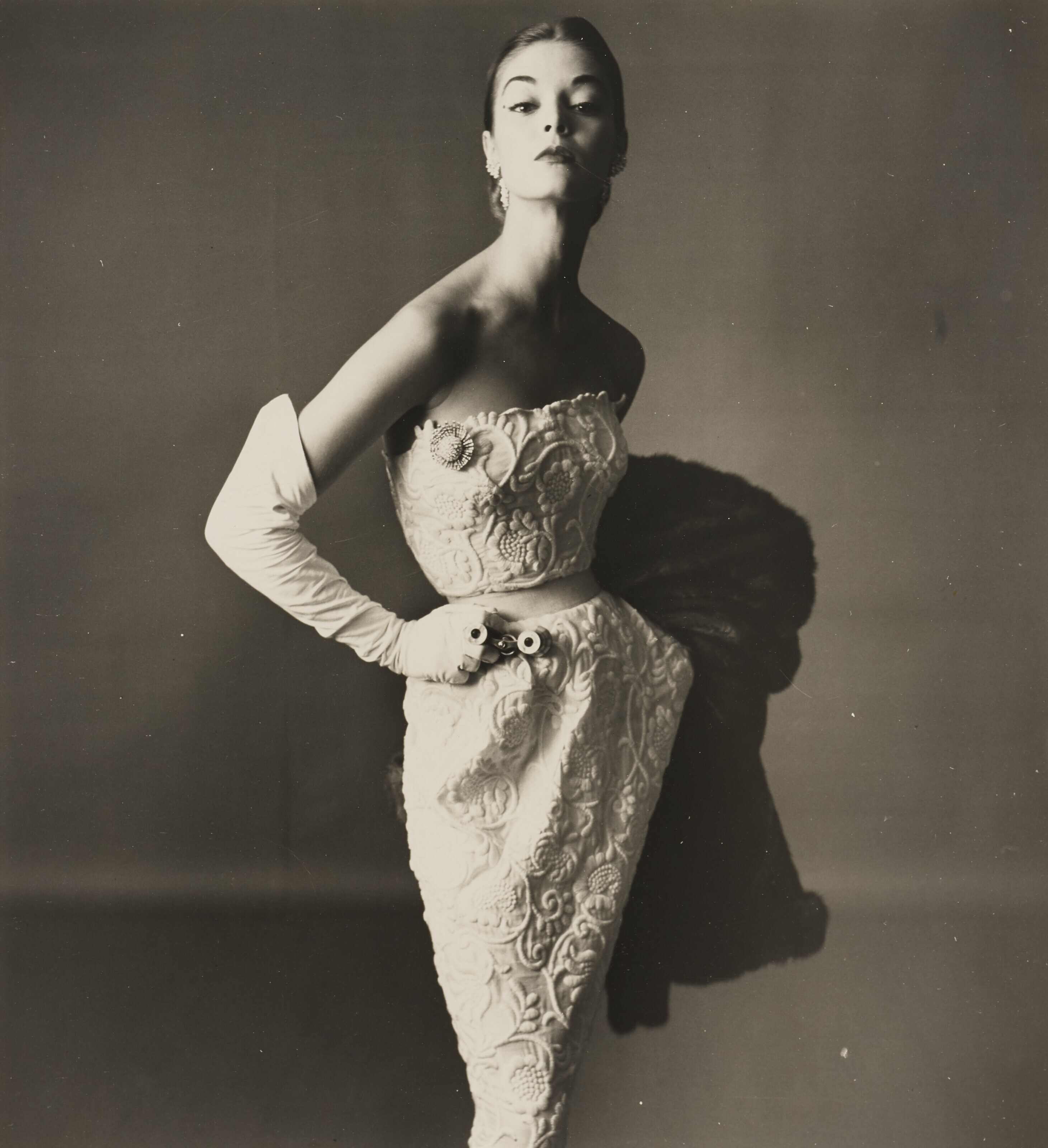 IRVING PENN (1917–2009), White Brocade Dress, Jean Patchett, c. 1949 ...