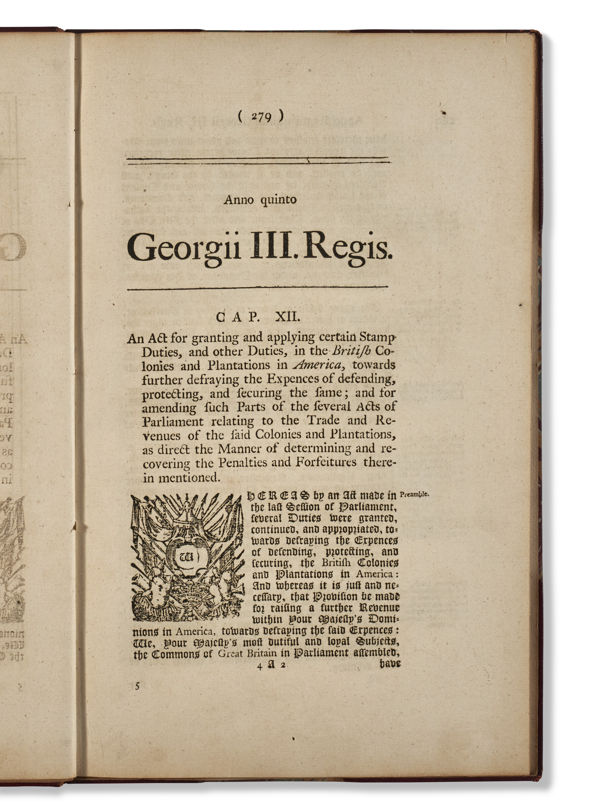 sugar act primary document