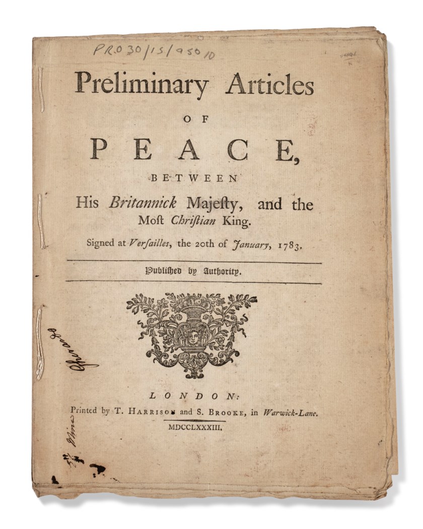 The preliminary peace treaty between Great Britain and France, London ...