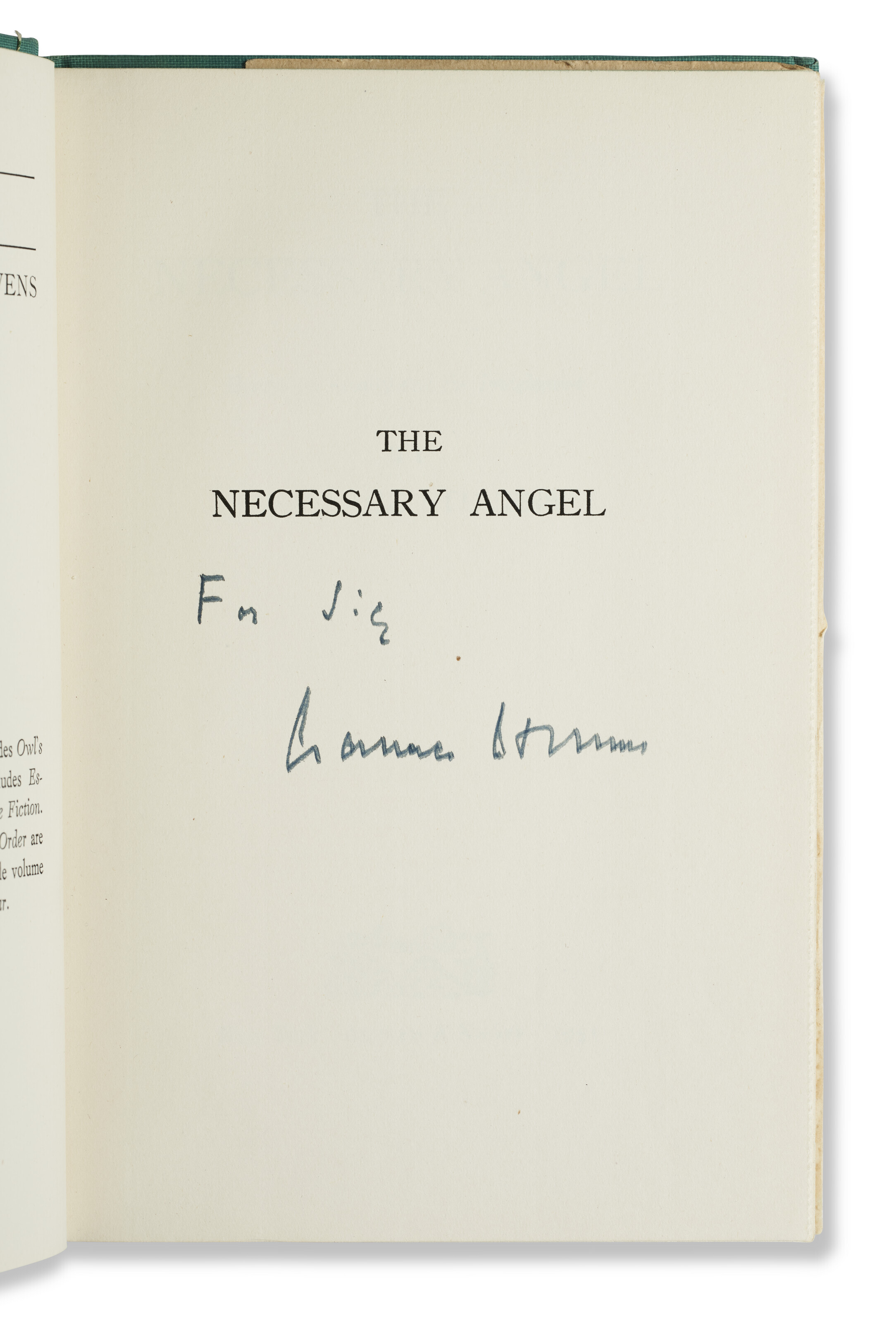 The Necessary Angel, Wallace Stevens, 1951 | Christie’s