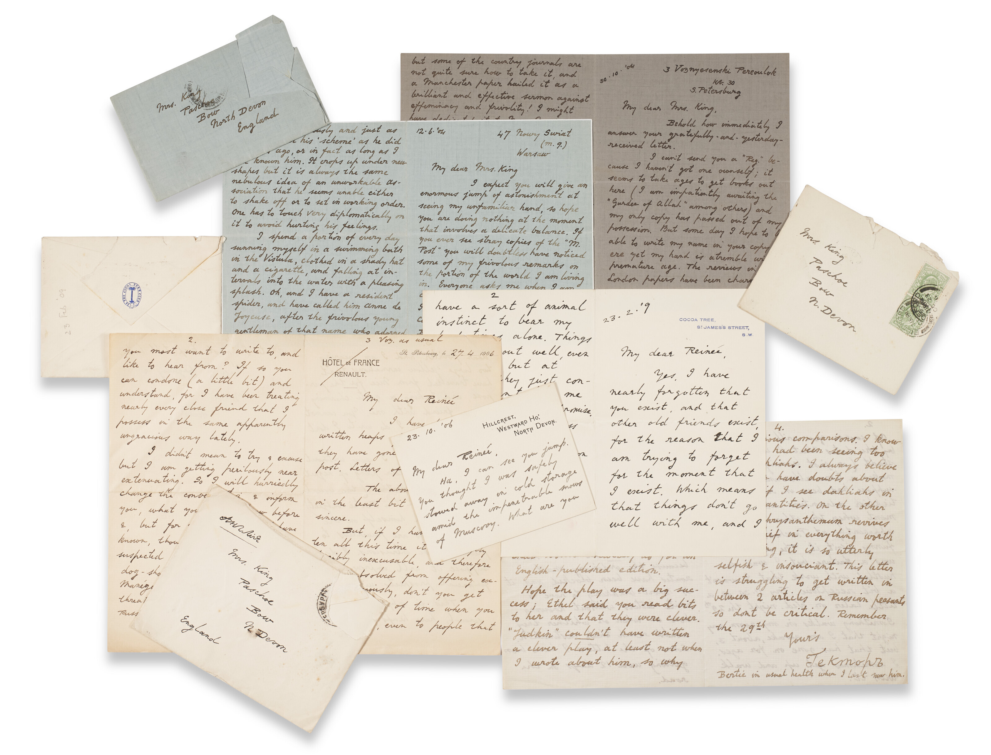 Fifteen Autograph Letters, Signed, September 10, 1902 to February 2 ...