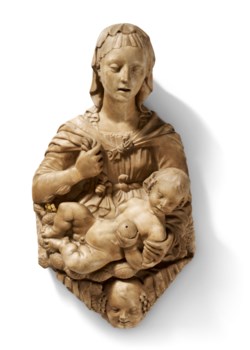 A MARBLE GROUP OF THE VIRGIN AND CHILD, ATTRIBUTED TO GIOVANNI DALMATA ...