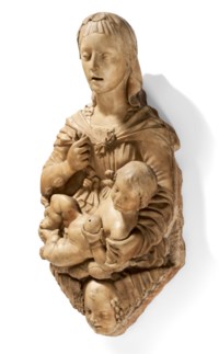 A MARBLE GROUP OF THE VIRGIN AND CHILD, ATTRIBUTED TO GIOVANNI DALMATA ...