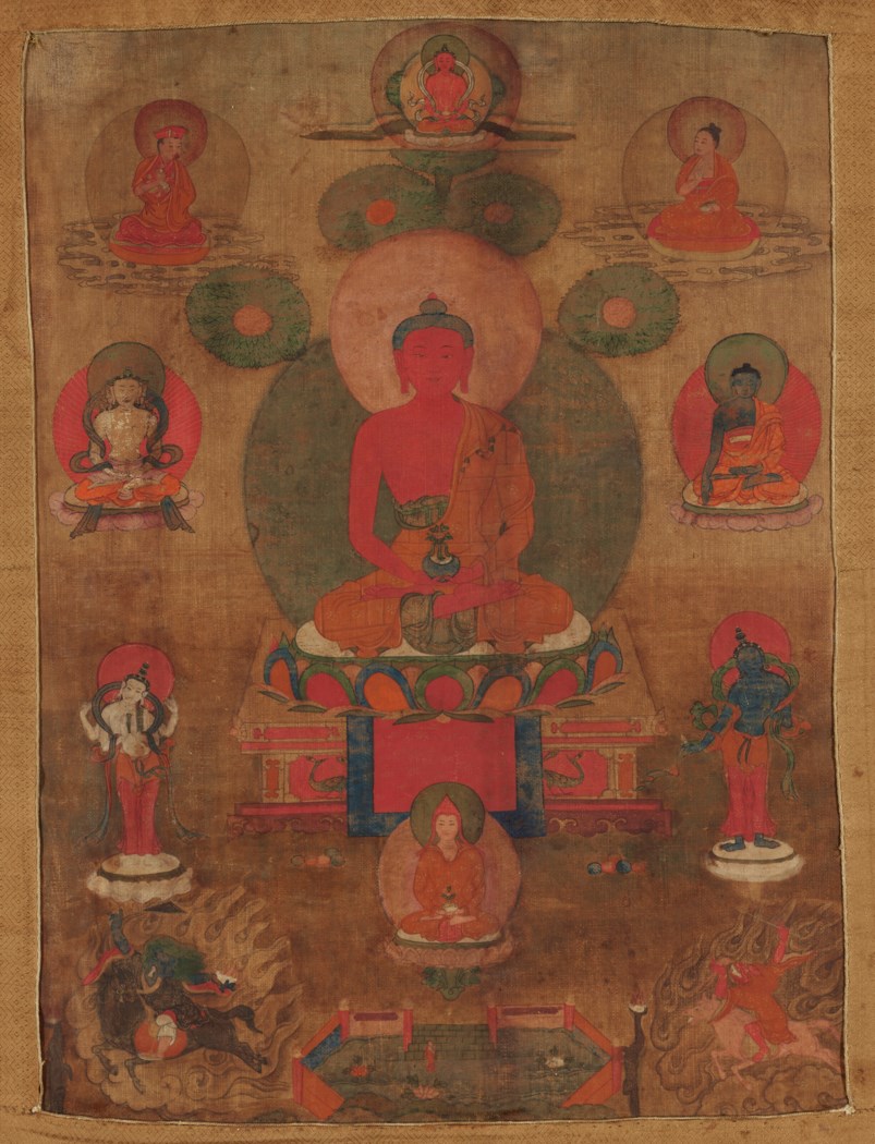 A PAINTING OF AMITABHA IN THE SUKHAVATI, EASTERN TIBET, 18TH CENTURY ...