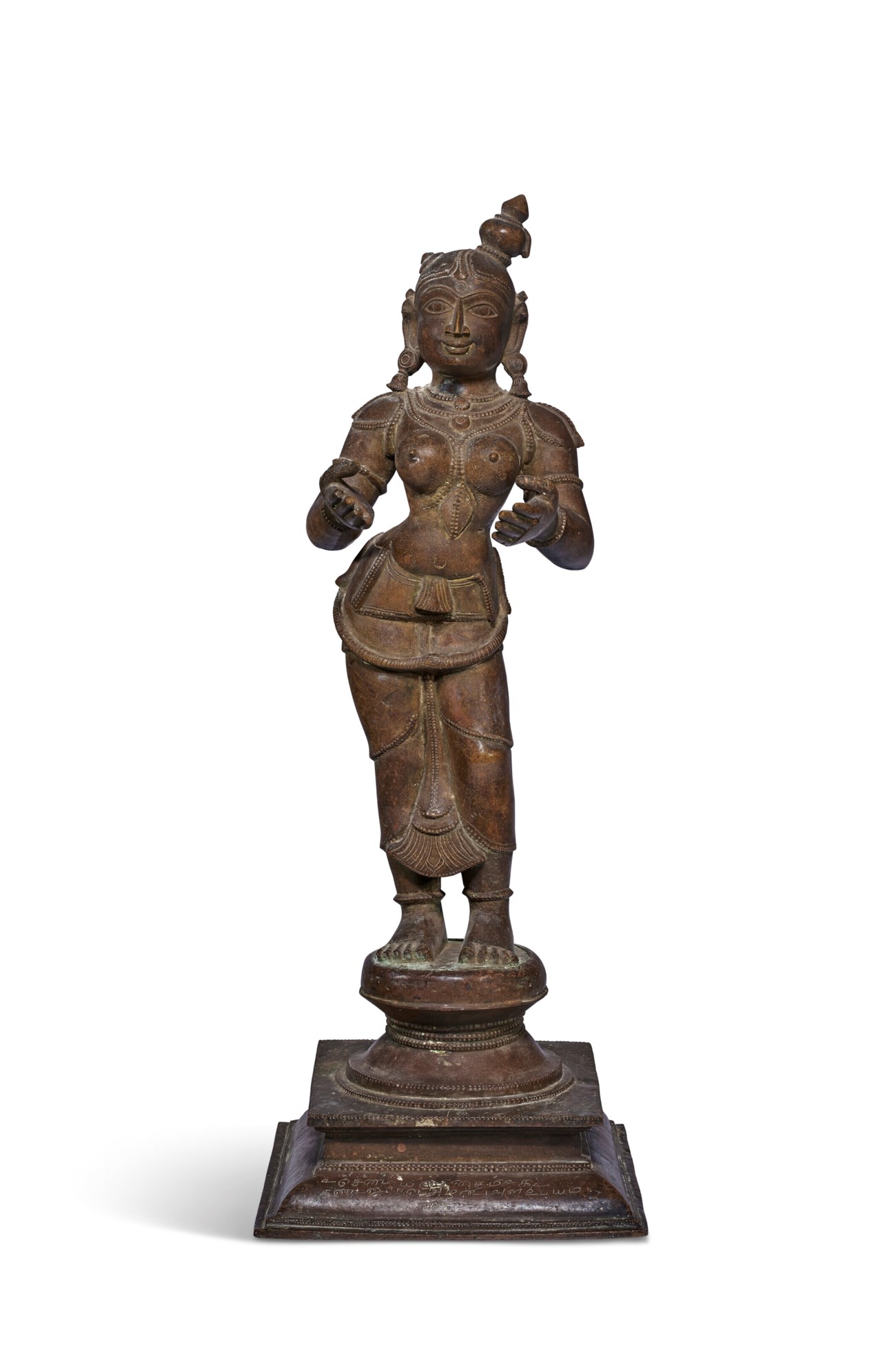 A BRONZE FIGURE OF VALLI, SOUTH INDIA, TAMIL NADU, NAYAKA PERIOD, LATE ...