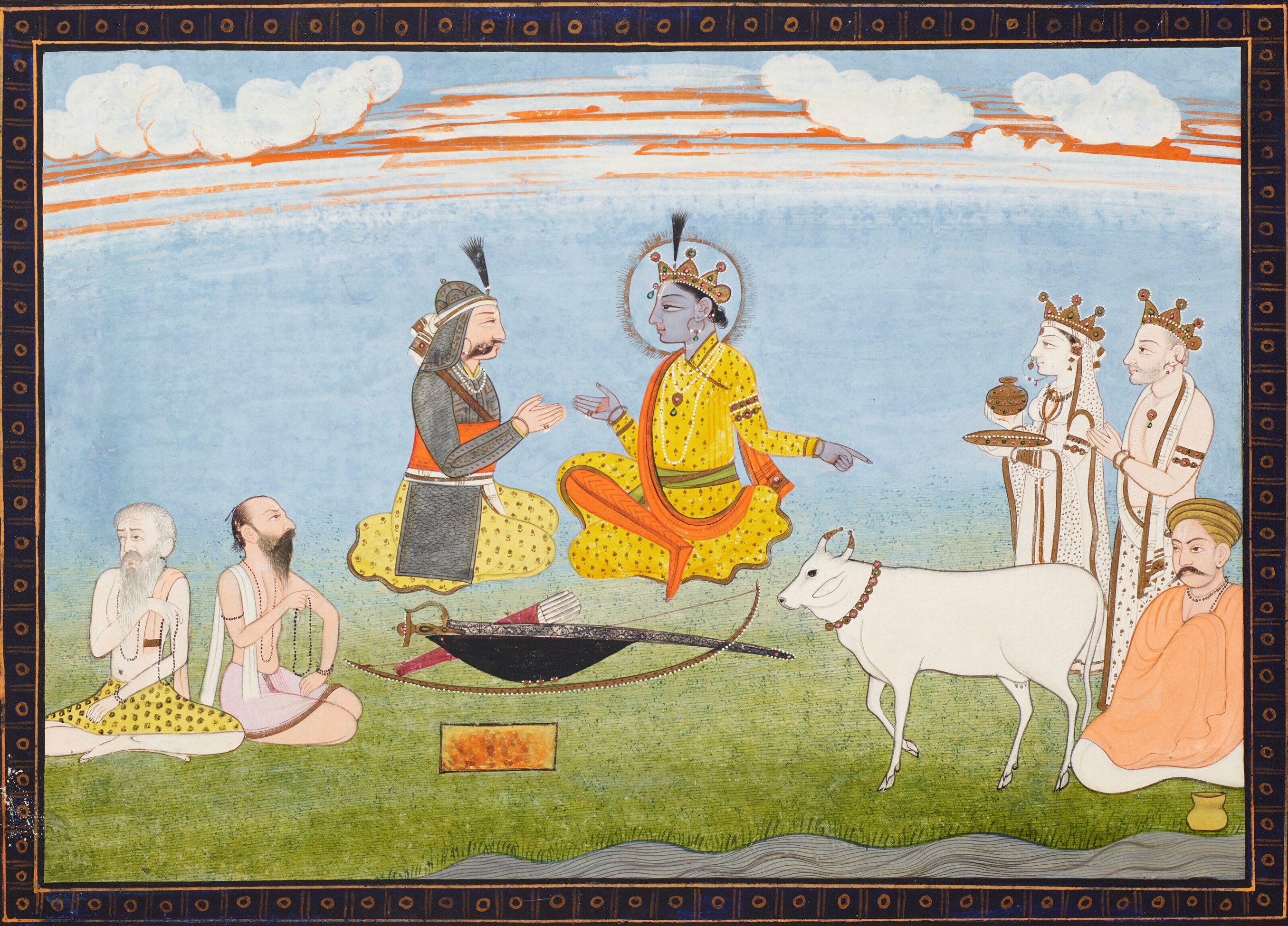 AN ILLUSTRATION FROM A RAMAYANA SERIES: RAMA CONFERS WITH VIBHISHANA ...