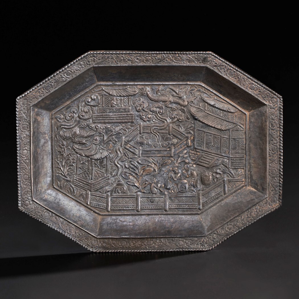 A VERY RARE SILVER OCTAGONAL DISH, SOUTHERN SONG DYNASTY (1127-1279 ...