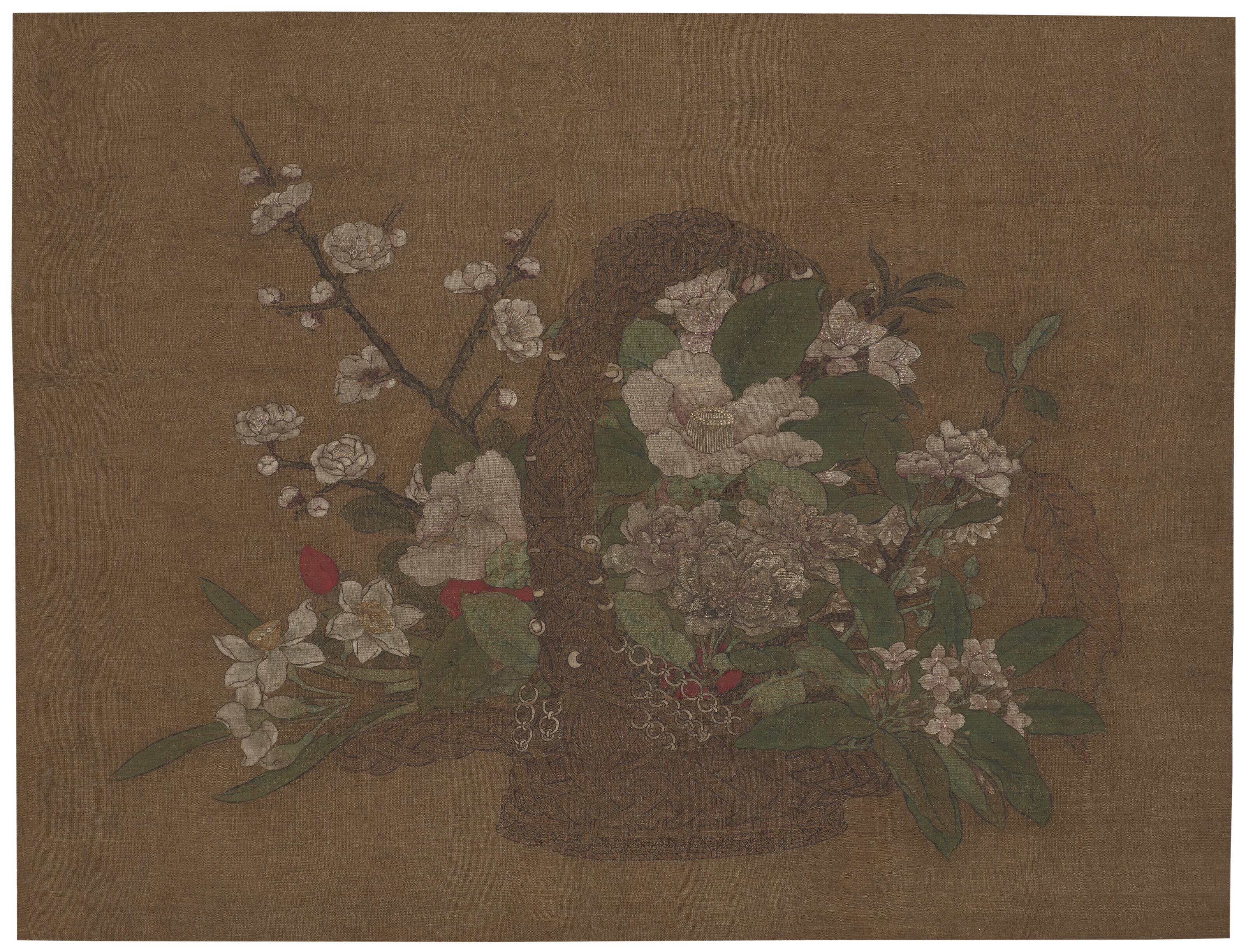 ATTRIBUTED TO QIAN XUAN (15-16TH CENTURY), Basket of Flowers | Christie’s