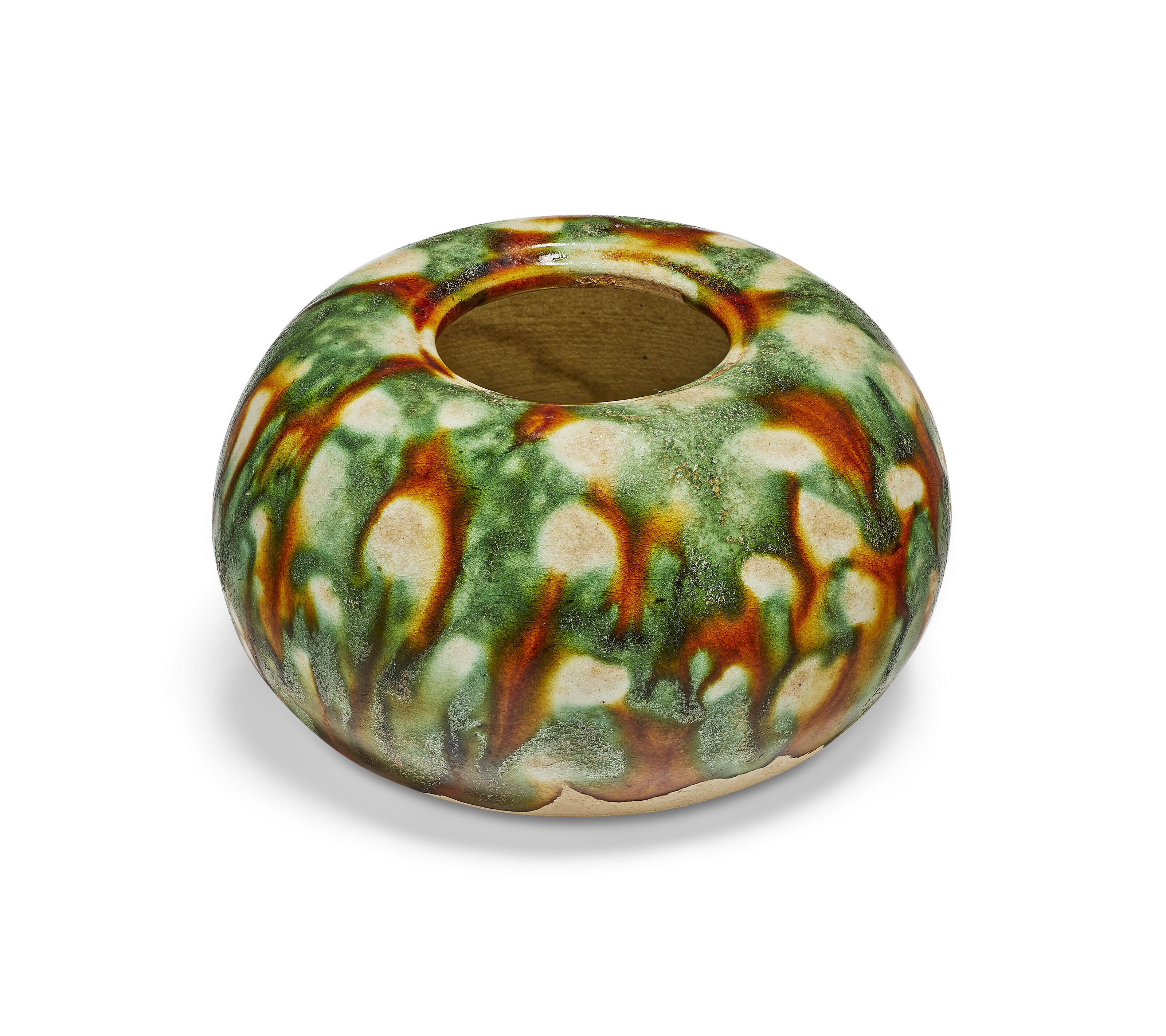 A SMALL SANCAI-GLAZED WATERPOT, CHINA, TANG DYNASTY (AD 618-907 ...