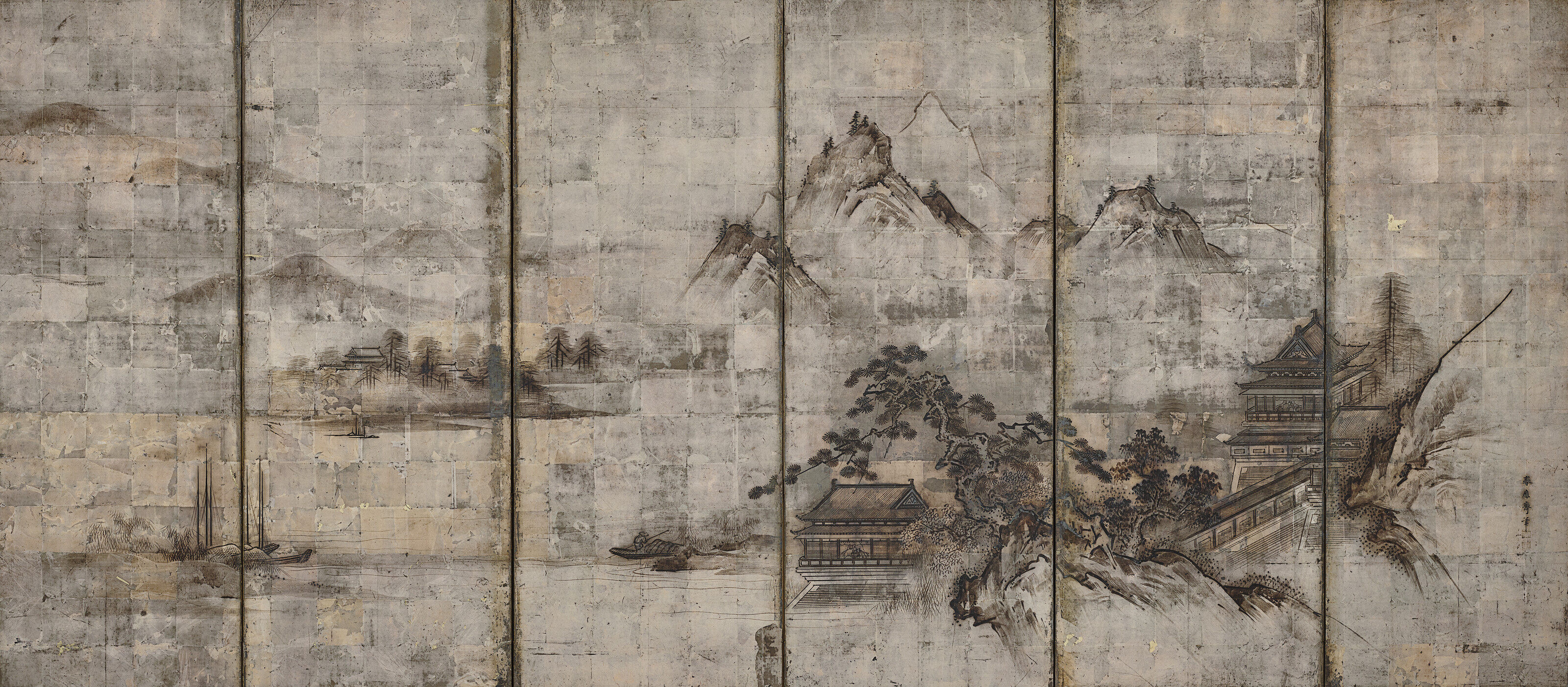 ANONYMOUS (JAPAN, 18TH CENTURY), Mountain Landscape with Pavilion ...
