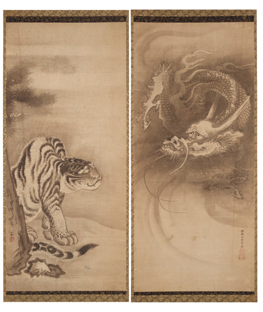 KANO SANSETSU (1589-1651), Tiger and dragon | Christie's
