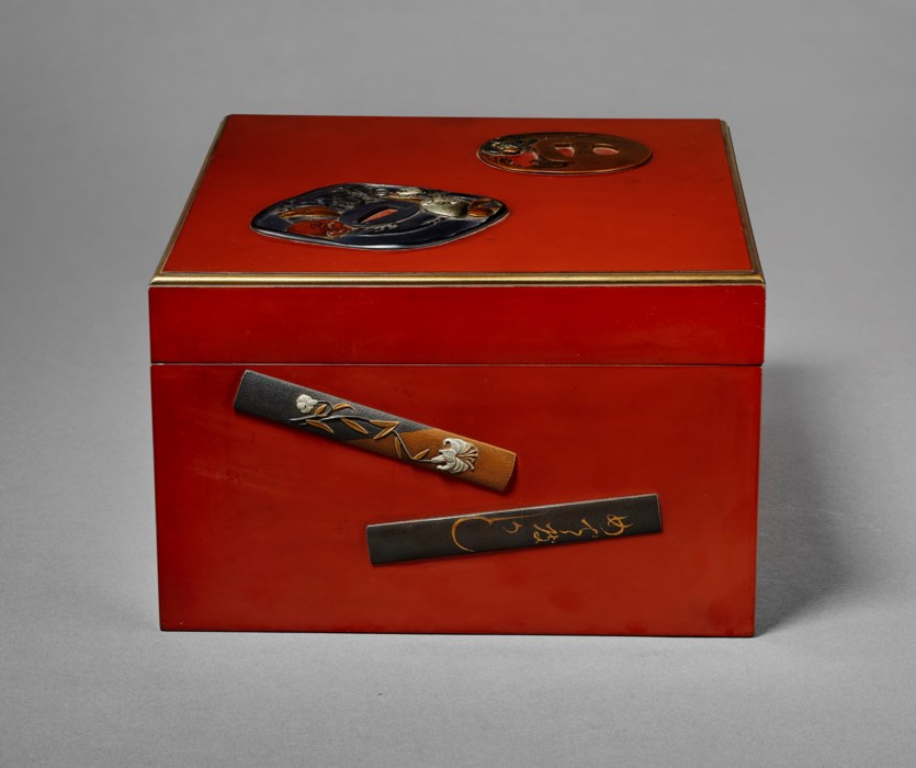 A RED LACQUER BOX (TEBAKO), MEIJI PERIOD (LATE 19TH CENTURY) | Christie's