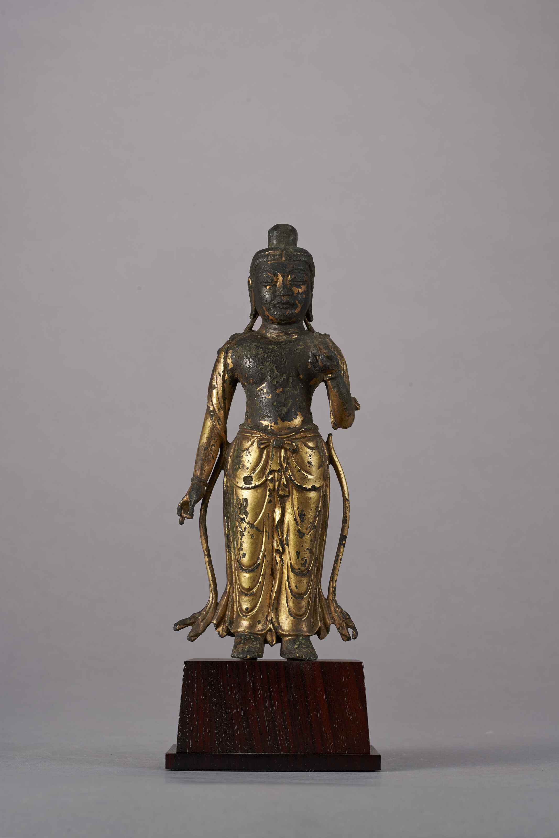A GILT-BRONZE SCULPTURE OF BODHISATTVA, UNIFIED SILLA DYNASTY (8TH ...