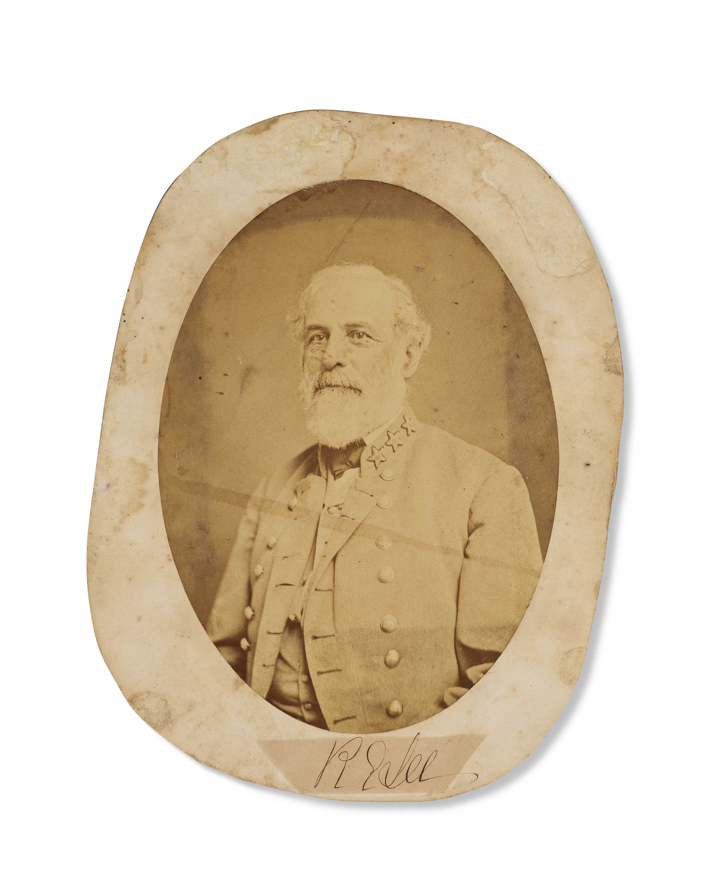 A rare signed phtograph taken in the field, Robert E. Lee, c.1862 | Christie’s