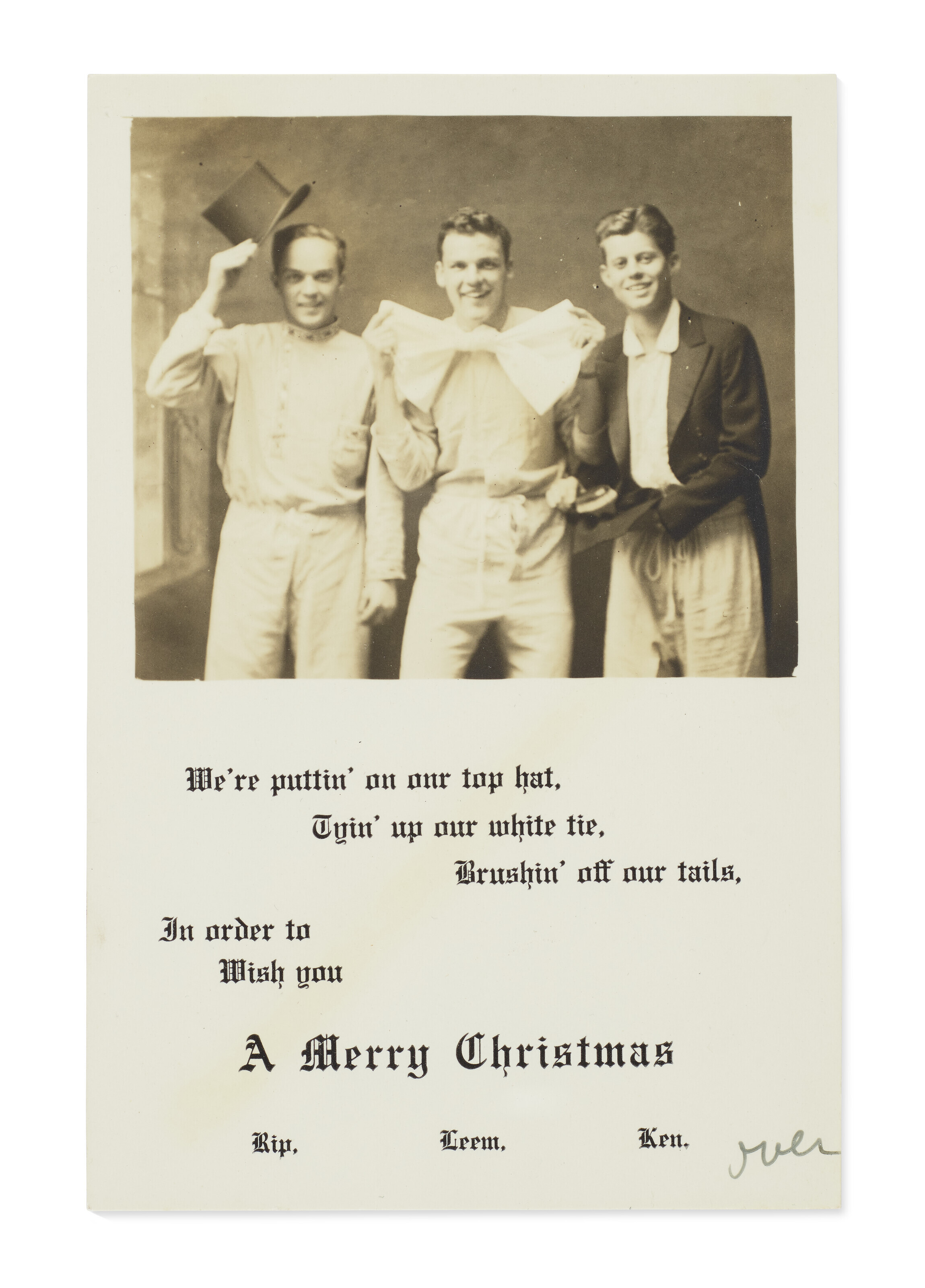 To one of his teachers at Choate, John F. Kennedy, December 1934 ...