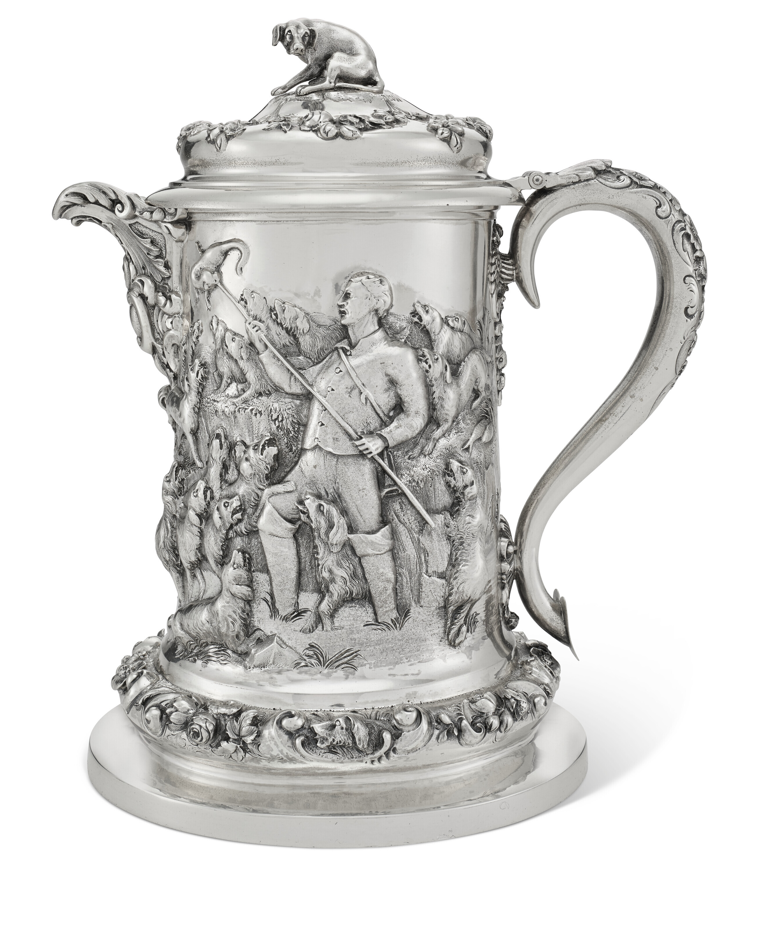 A VICTORIAN SILVER 'LANDSEER' JUG, MARK OF ROBERT HENNELL II, LONDON ...