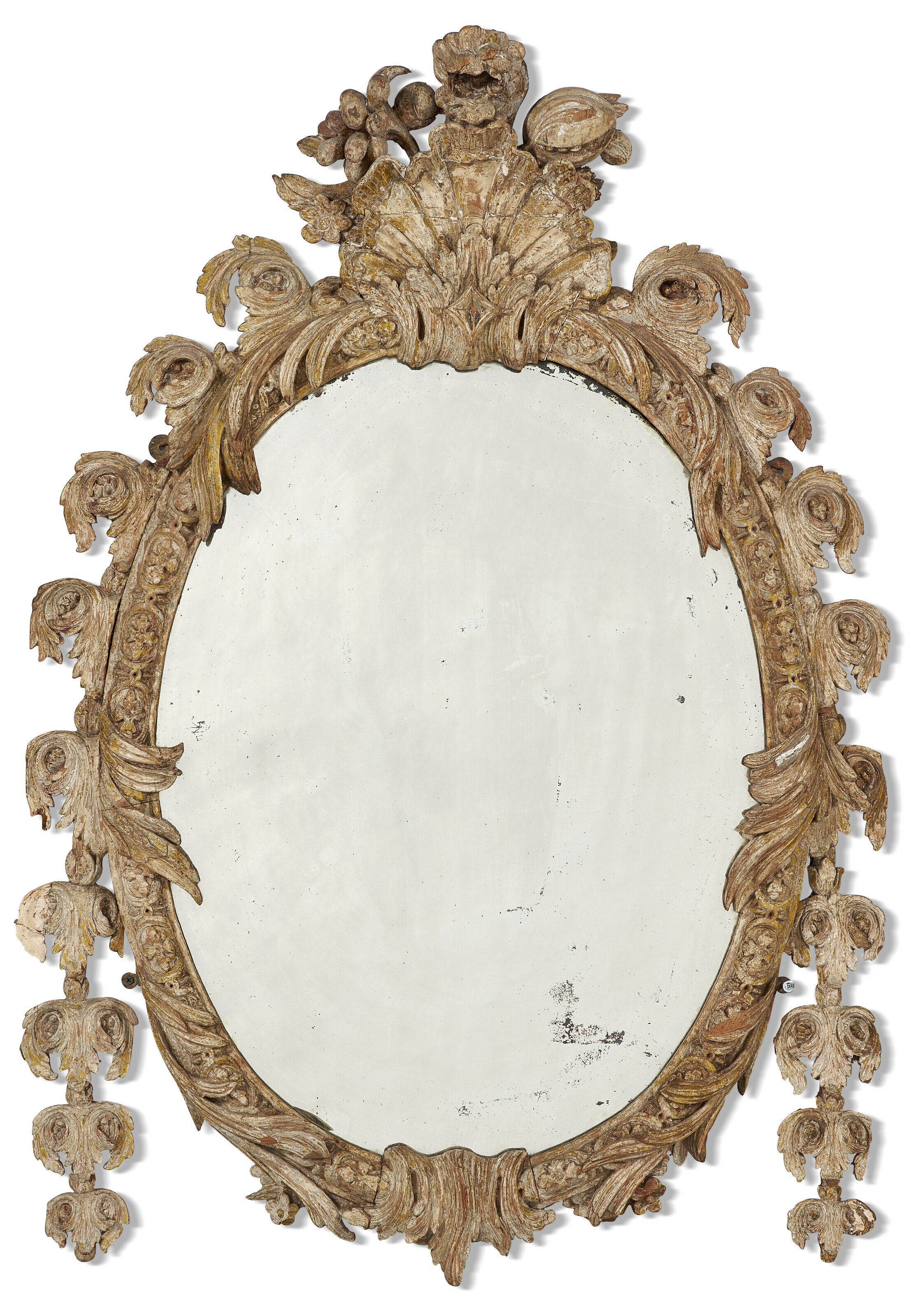 A QUEEN ANNE GREY-PAINTED MIRROR, EARLY 18TH CENTURY | Christie’s