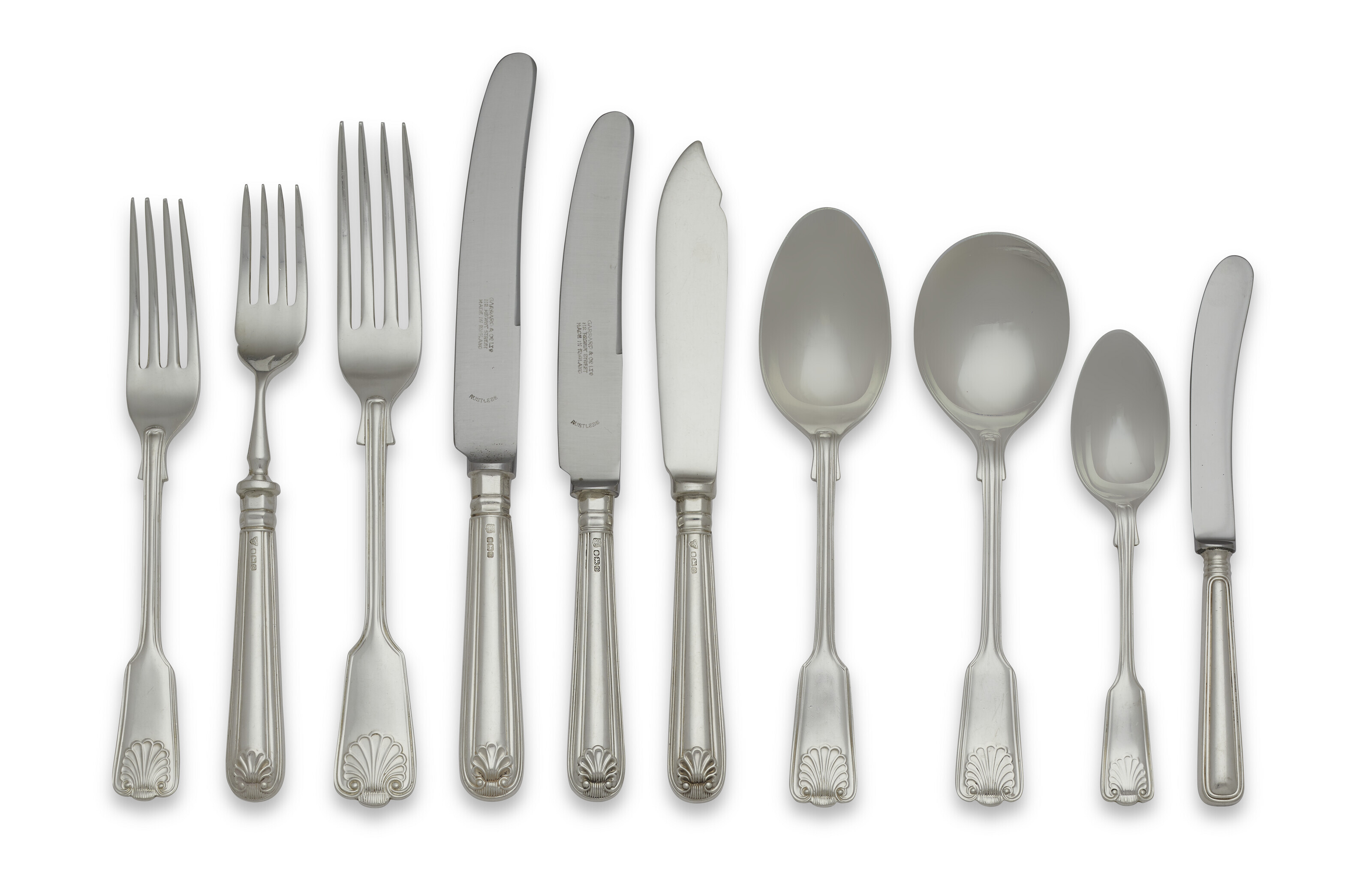 AN ELIZABETH II SILVER FLATWARE SERVICE, MARK OF GARRARD & CO. LTD ...