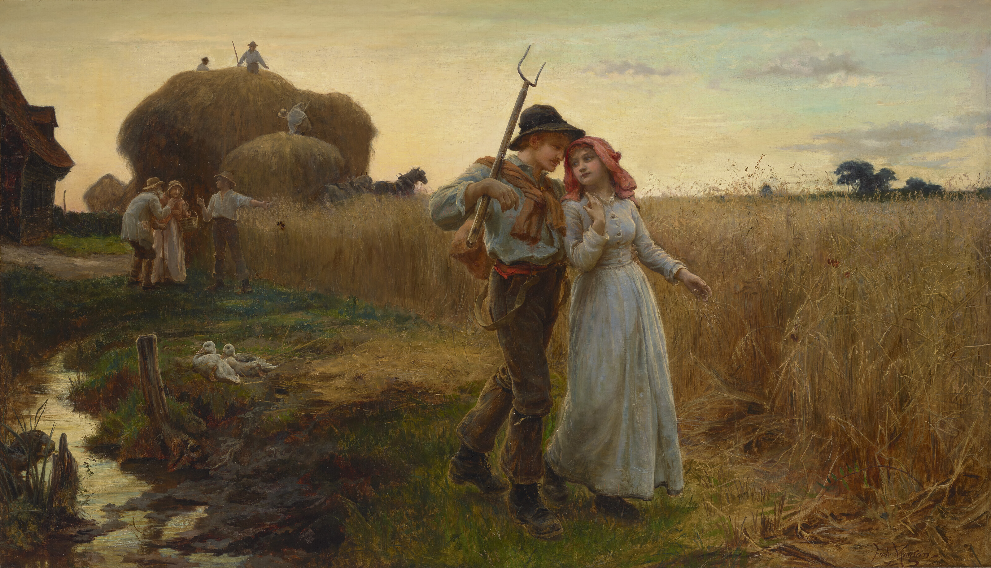 FREDERICK MORGAN, R.O.I. (BRITISH, 1847-1927), The Favoured Swain ...