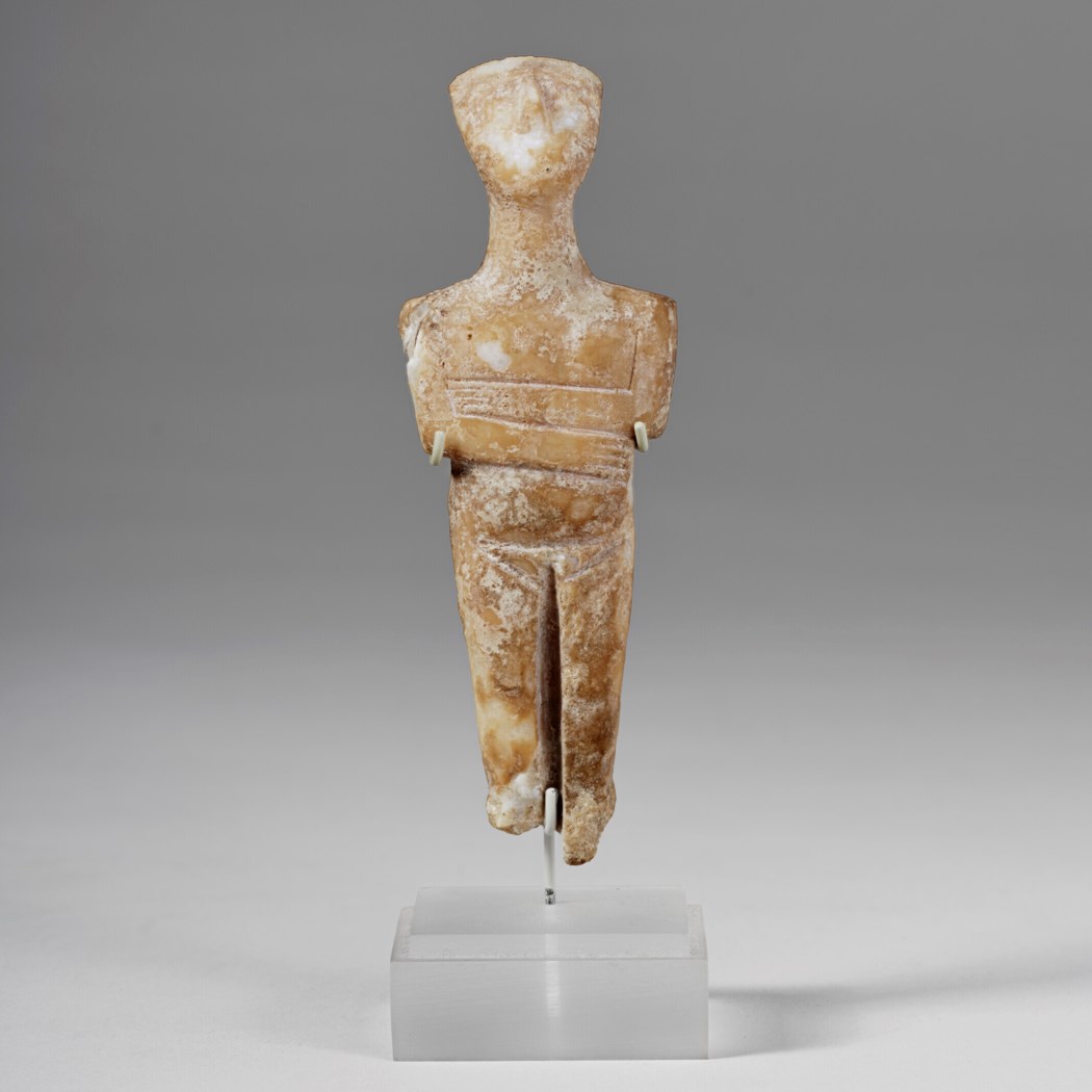 A CYCLADIC MARBLE FEMALE FIGURE