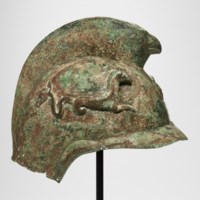 A ROMAN TINNED COPPER CAVALRY PARADE HELMET, CIRCA LATE 2ND-FIRST HALF ...