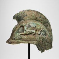 A ROMAN TINNED COPPER CAVALRY PARADE HELMET, CIRCA LATE 2ND-FIRST HALF ...
