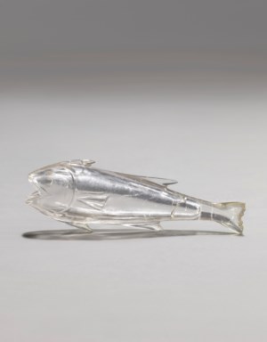 A ROMAN ROCK CRYSTAL FISH FLASK