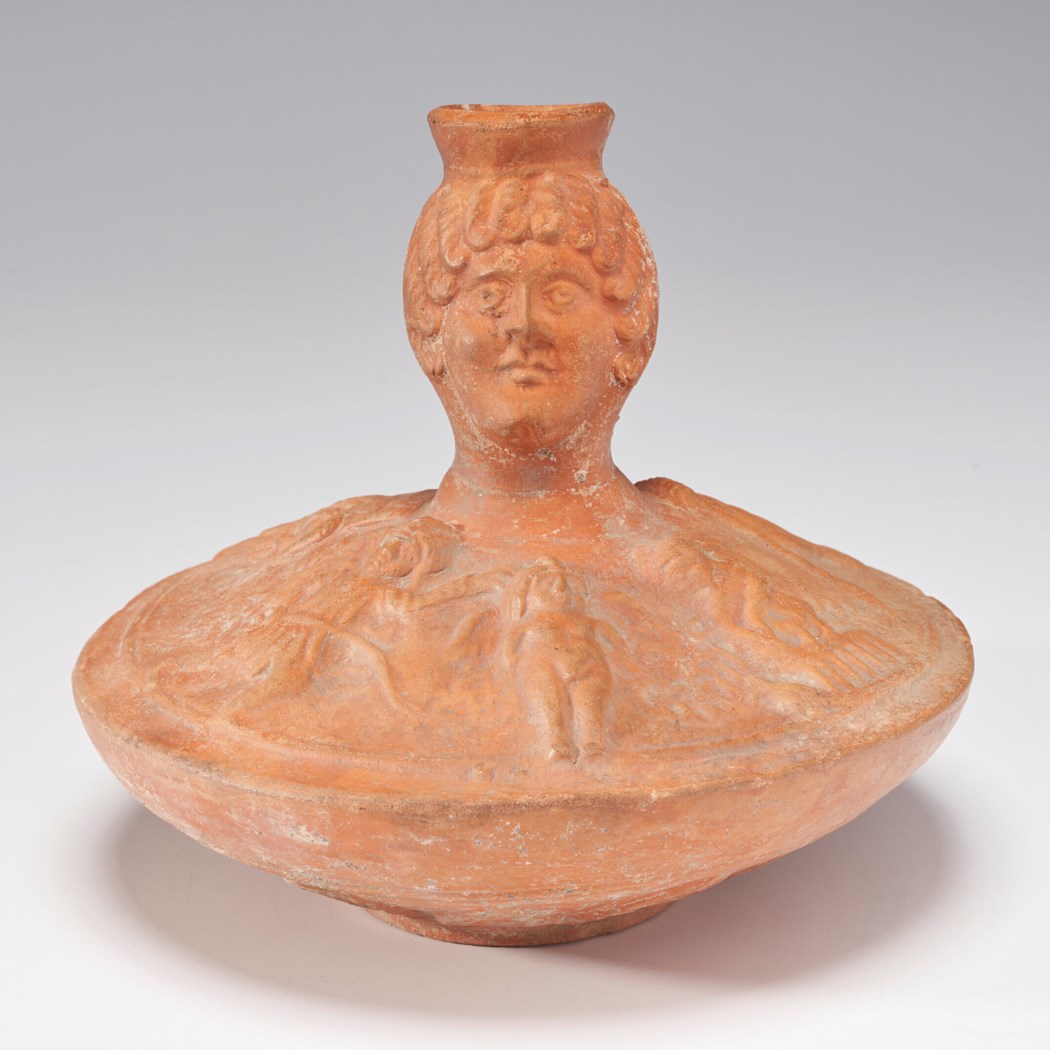 A ROMAN RED SLIP WARE POTTERY LAGYNOS, CIRCA LATE 3RD-EARLY 4TH CENTURY ...