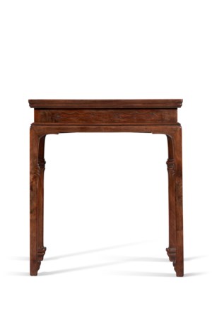 A VERY RARE RECTANGULAR HUANGHUALI INCENSE TABLE, 16TH-17TH CENTURY ...