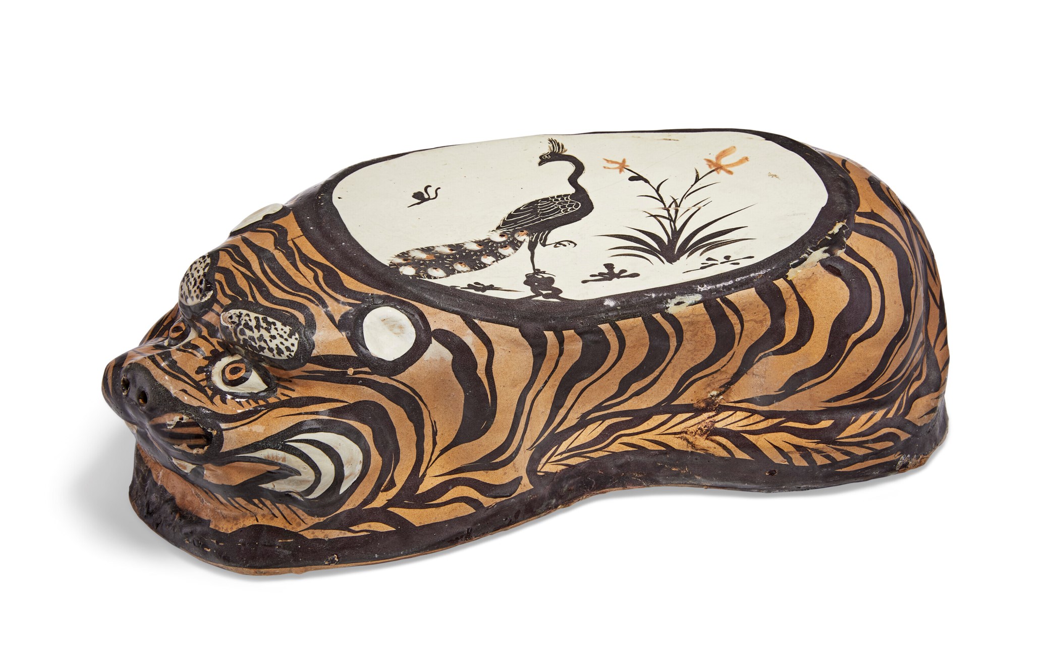 A PAINTED CIZHOU TIGER-FORM PILLOW, JIN DYNASTY (1115-1234) | Christie's