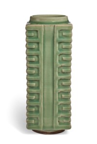 A LONGQUAN CELADON CONG-FORM VASE, SOUTHERN SONG-YUAN DYNASTY (1127 ...