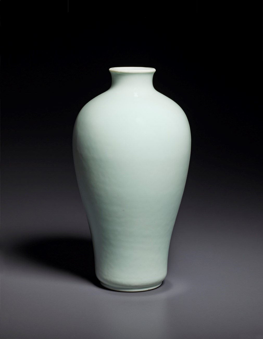 A RARE CELADON-GLAZED VASE, MEIPING, YONGZHENG SIX-CHARACTER MARK IN ...