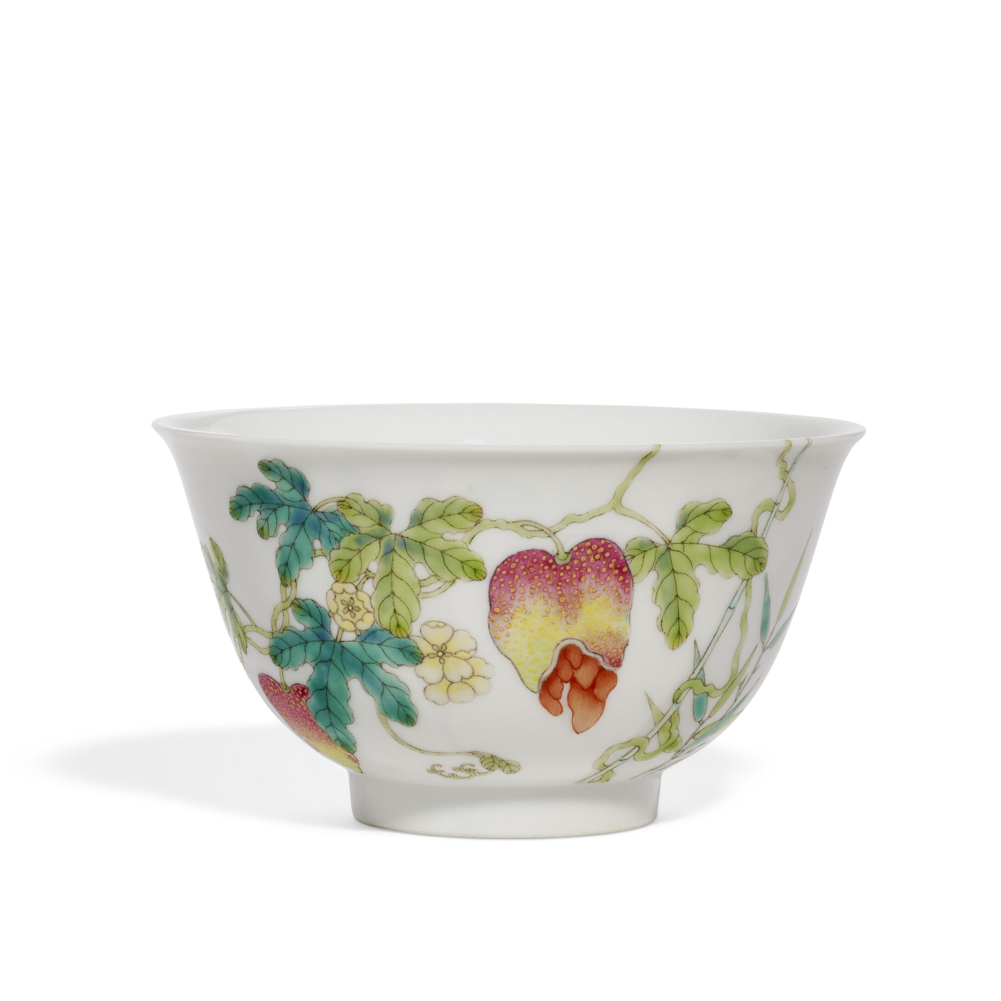 A FAMILLE ROSE DISH, YONGZHENG SIX-CHARACTER MARK WITHIN A DOUBLE ...