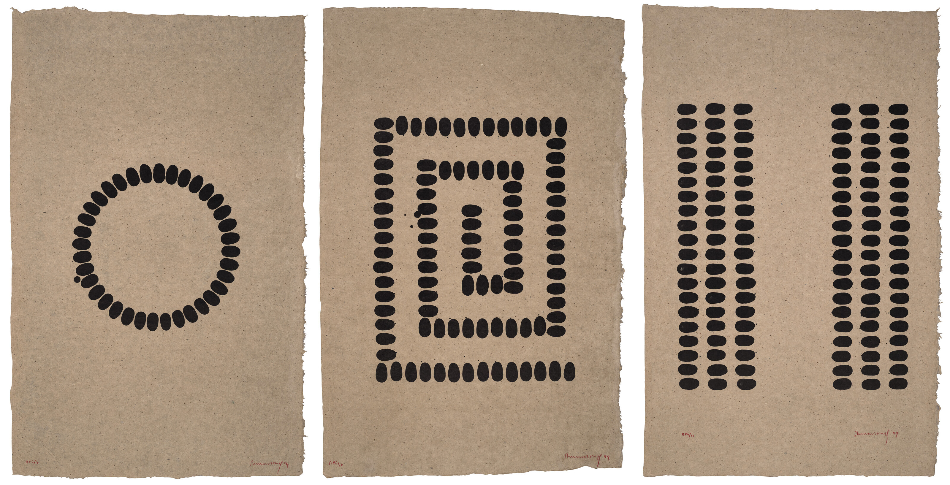 RICHARD LONG (B.1945), Untitled (D, E and F - Vertical) | Christie’s