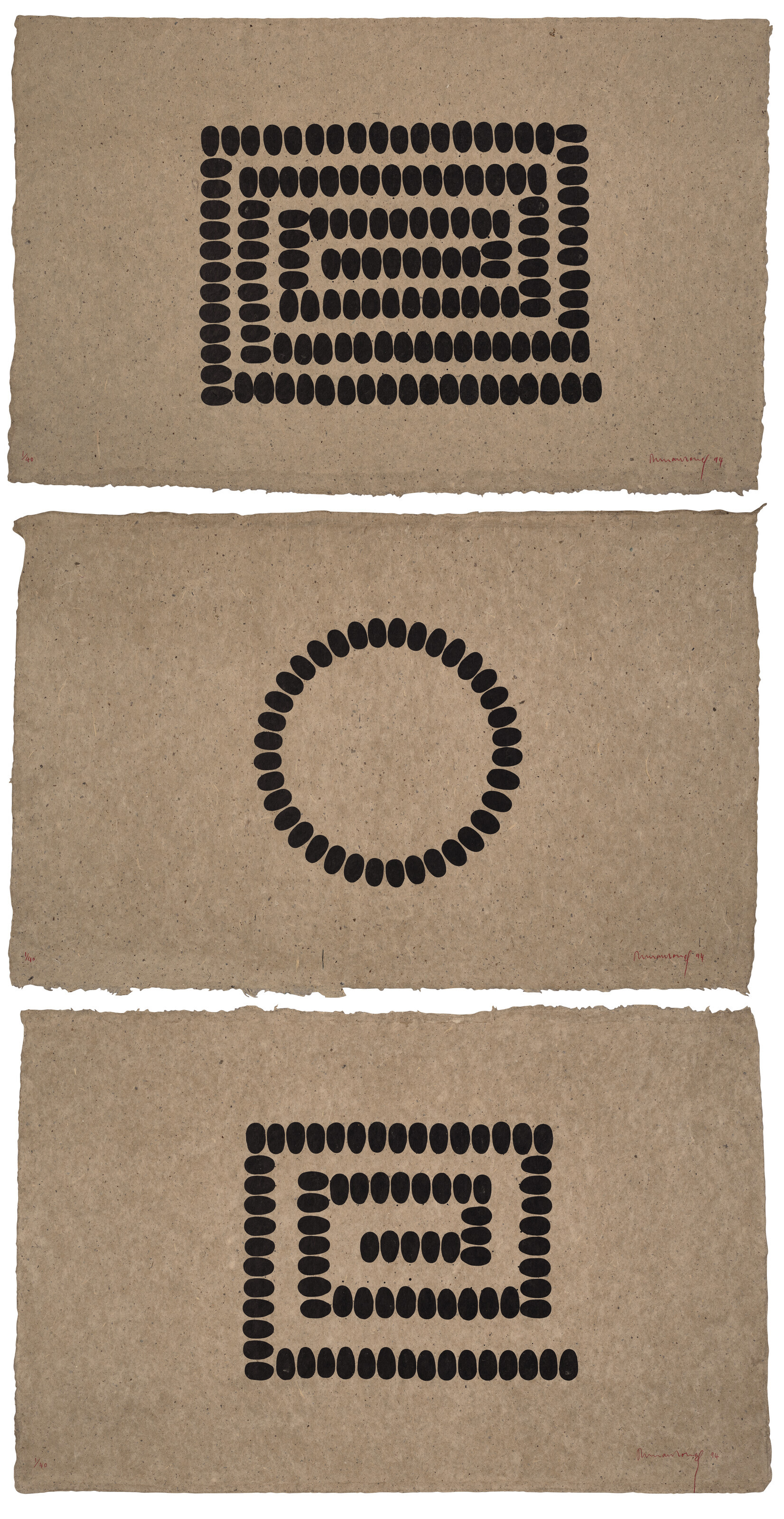 RICHARD LONG (B.1945), Untitled (A, B and C - Horizontal) | Christie’s