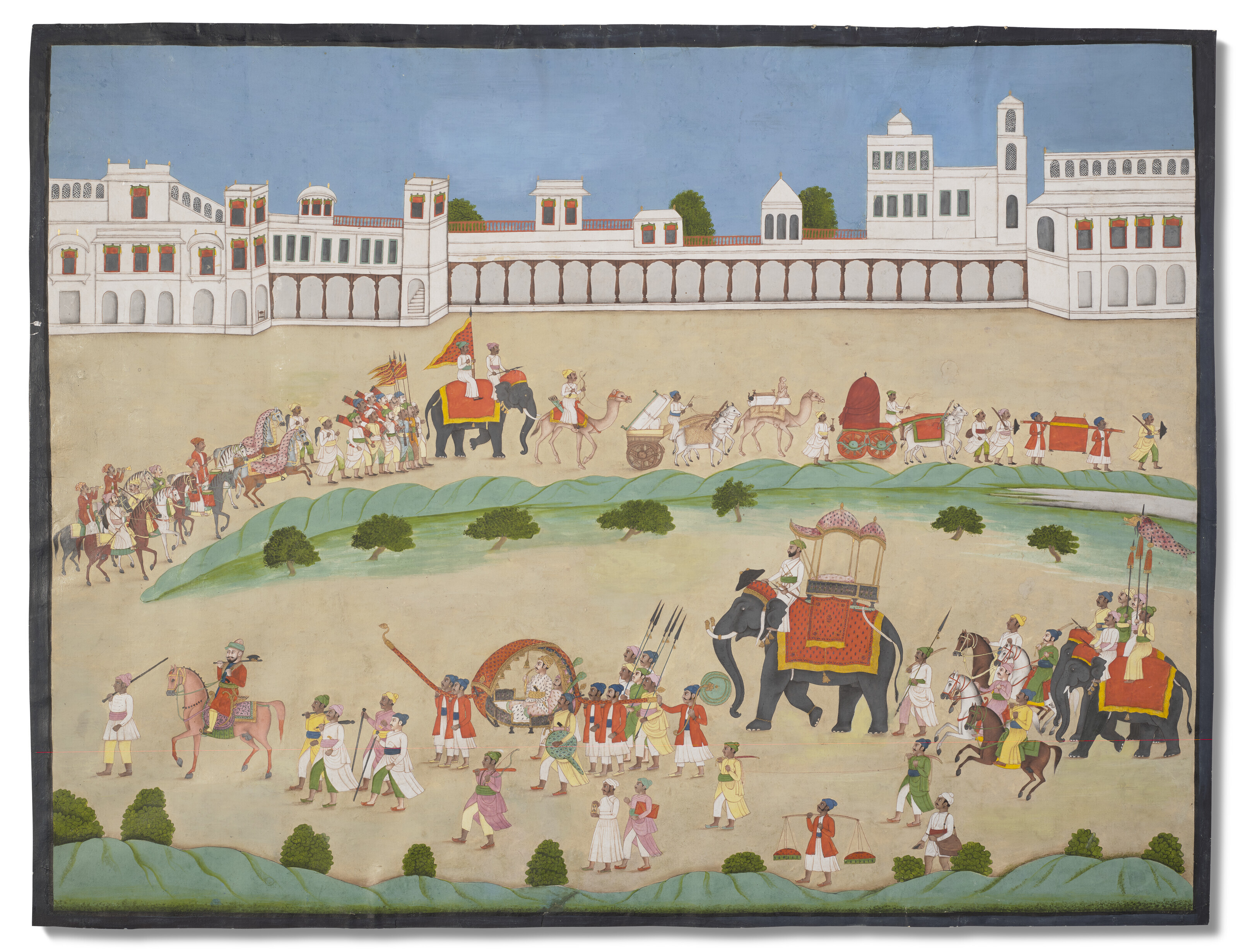 A ROYAL PROCESSION, EAST INDIA, MURSHIDABAD, CIRCA 1780 | Christie’s