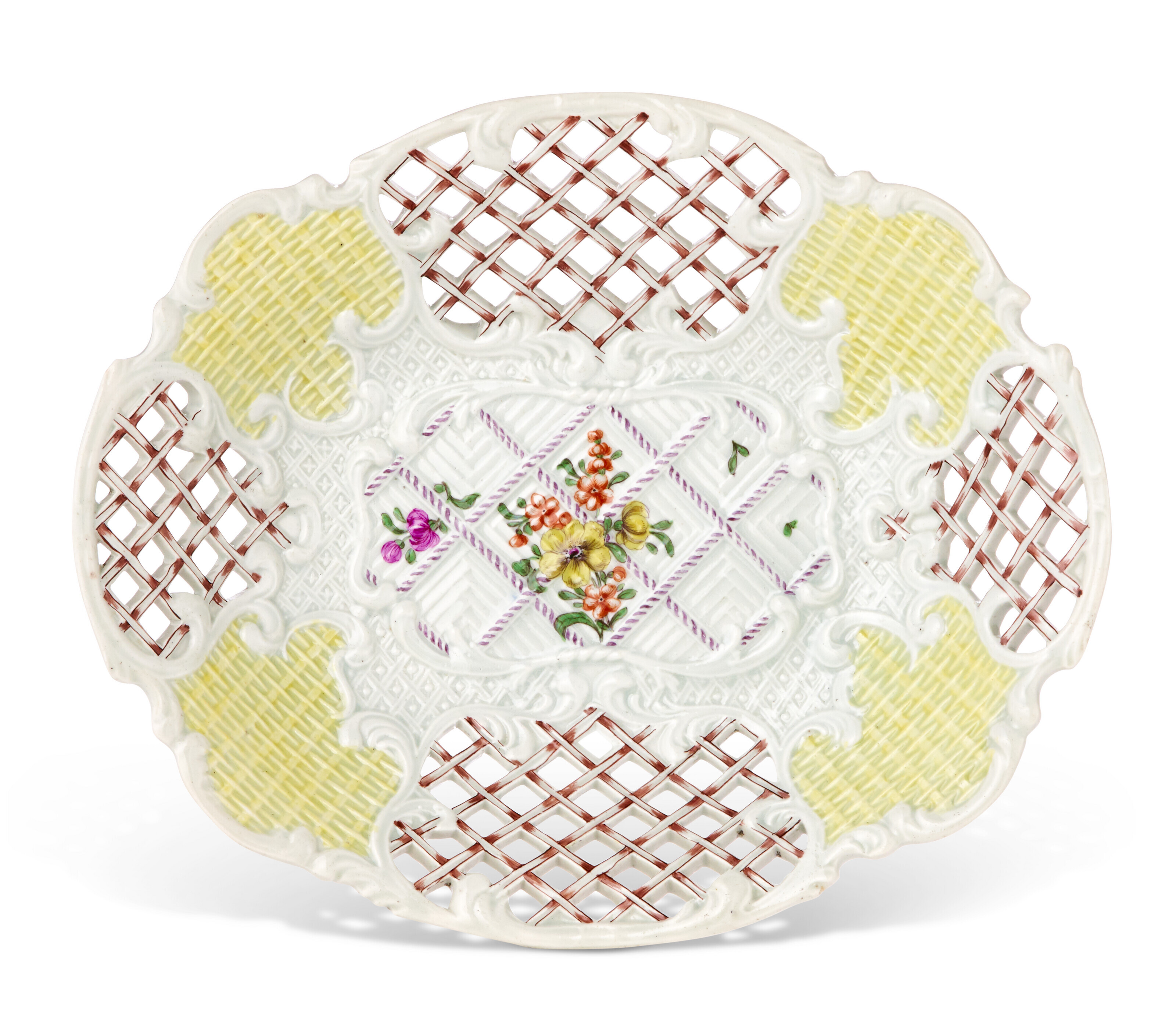 A WORCESTER PORCELAIN RETICULATED DISH, CIRCA 1760-1765 | Christie’s